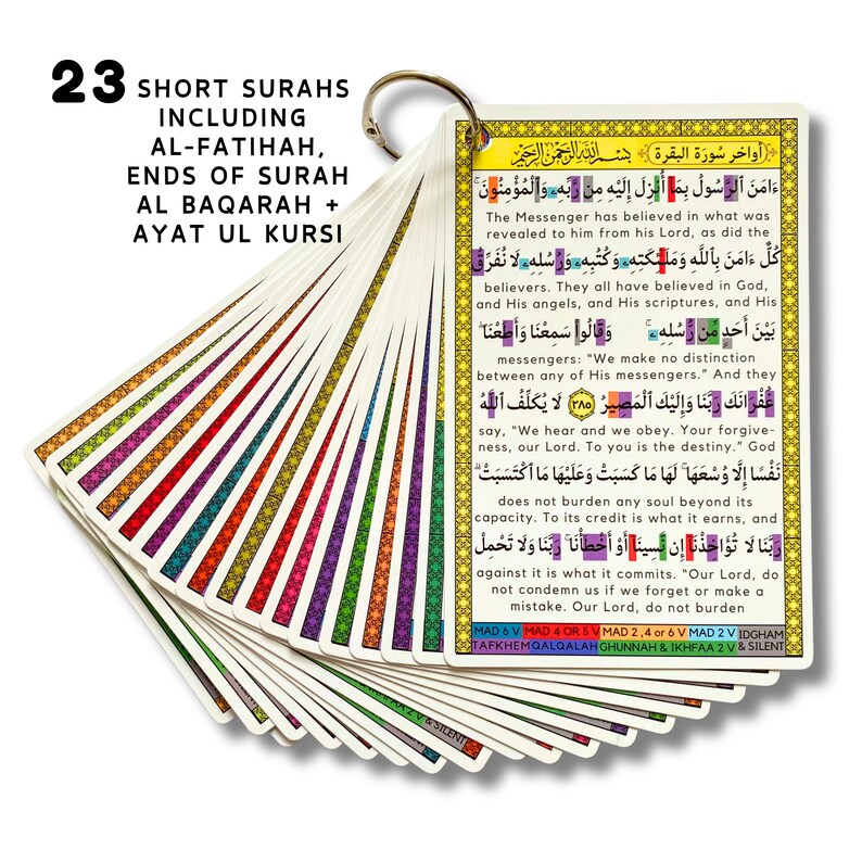 My Short Surah Cards, Quran With Tajweed, Quran With English ...