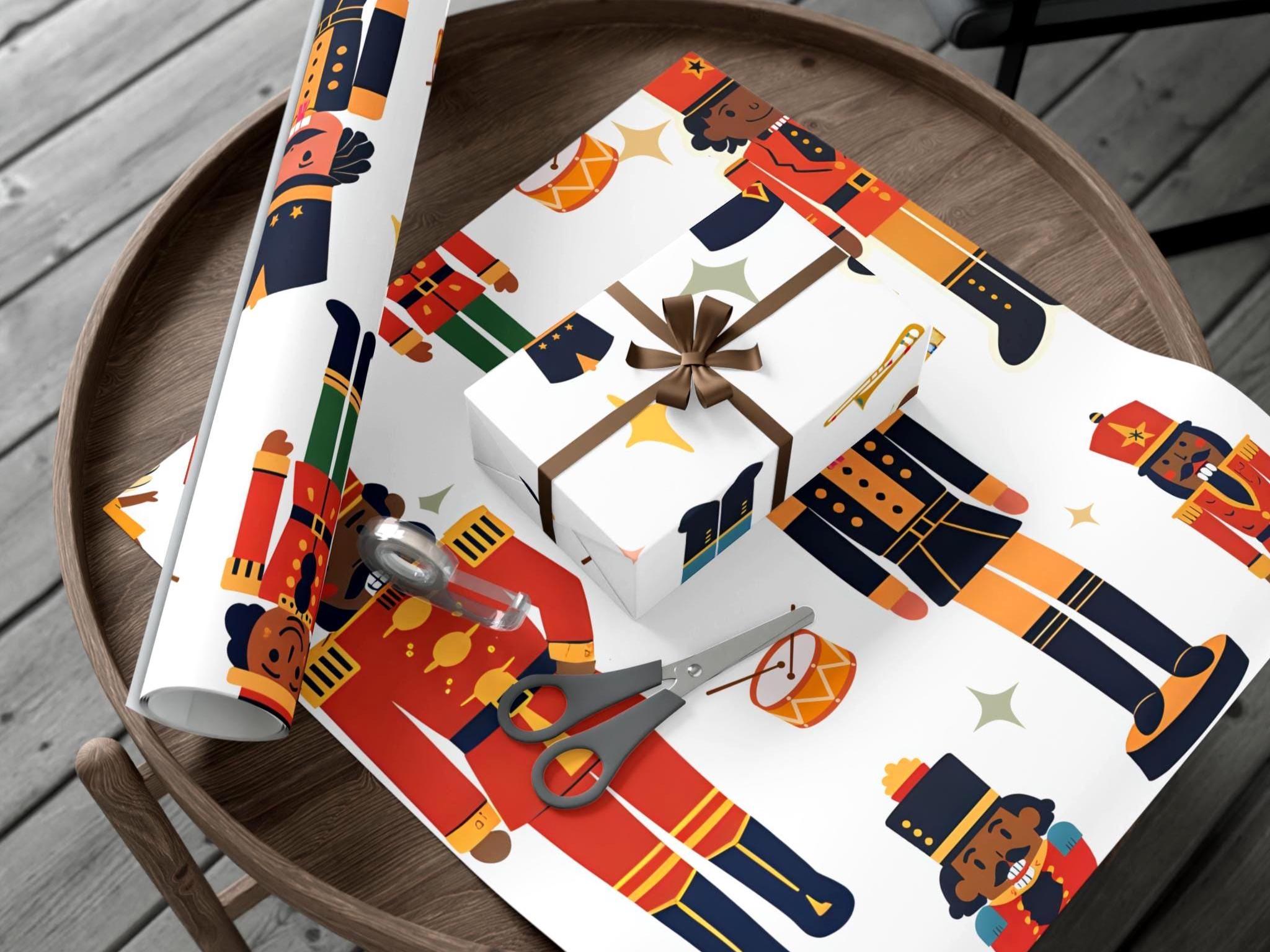 Black Nutcracker Wrapping Paper - Luxury Christmas Gift Wrap - Etsy