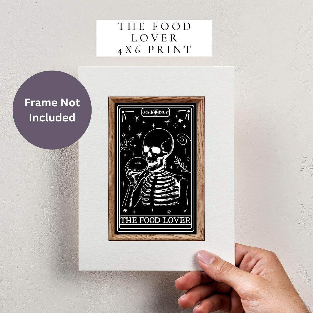 The Food Lover Tarot Card Print 4x6 Tarot Print - Etsy