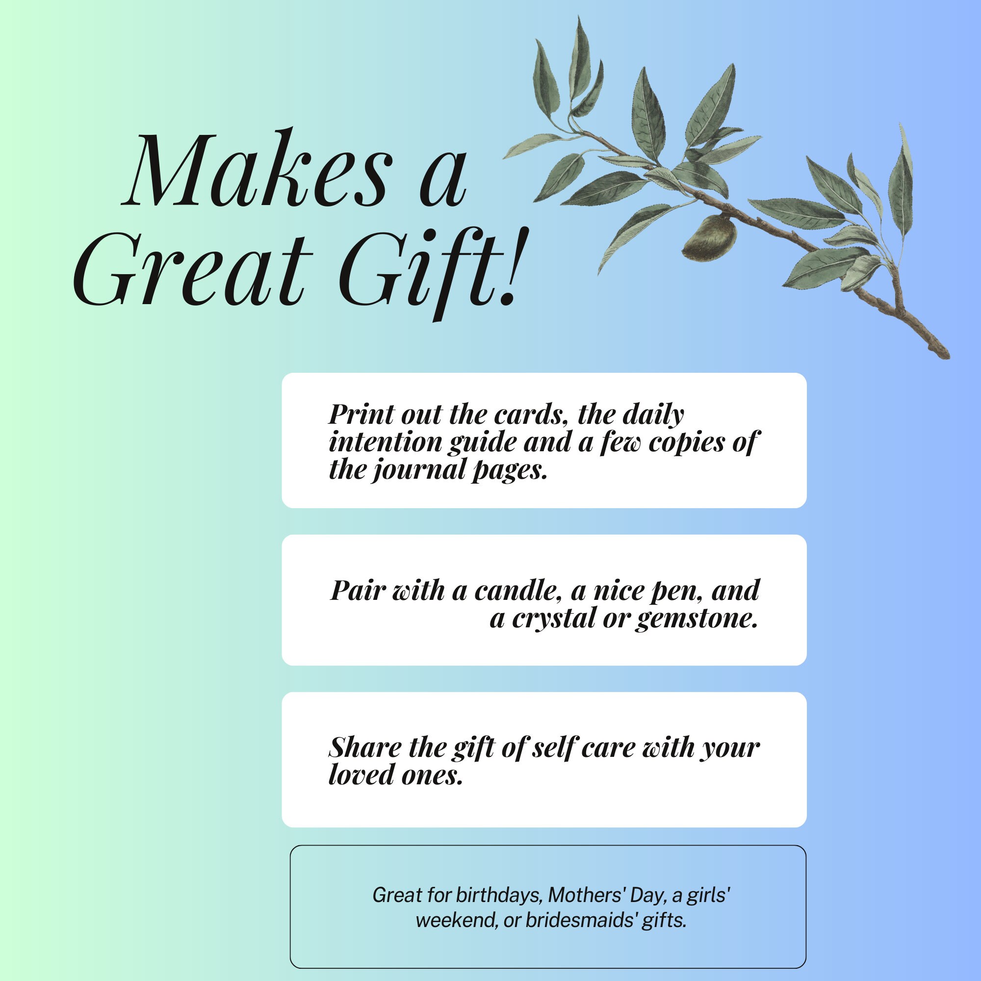 Printable Daily Intention Cards - Etsy