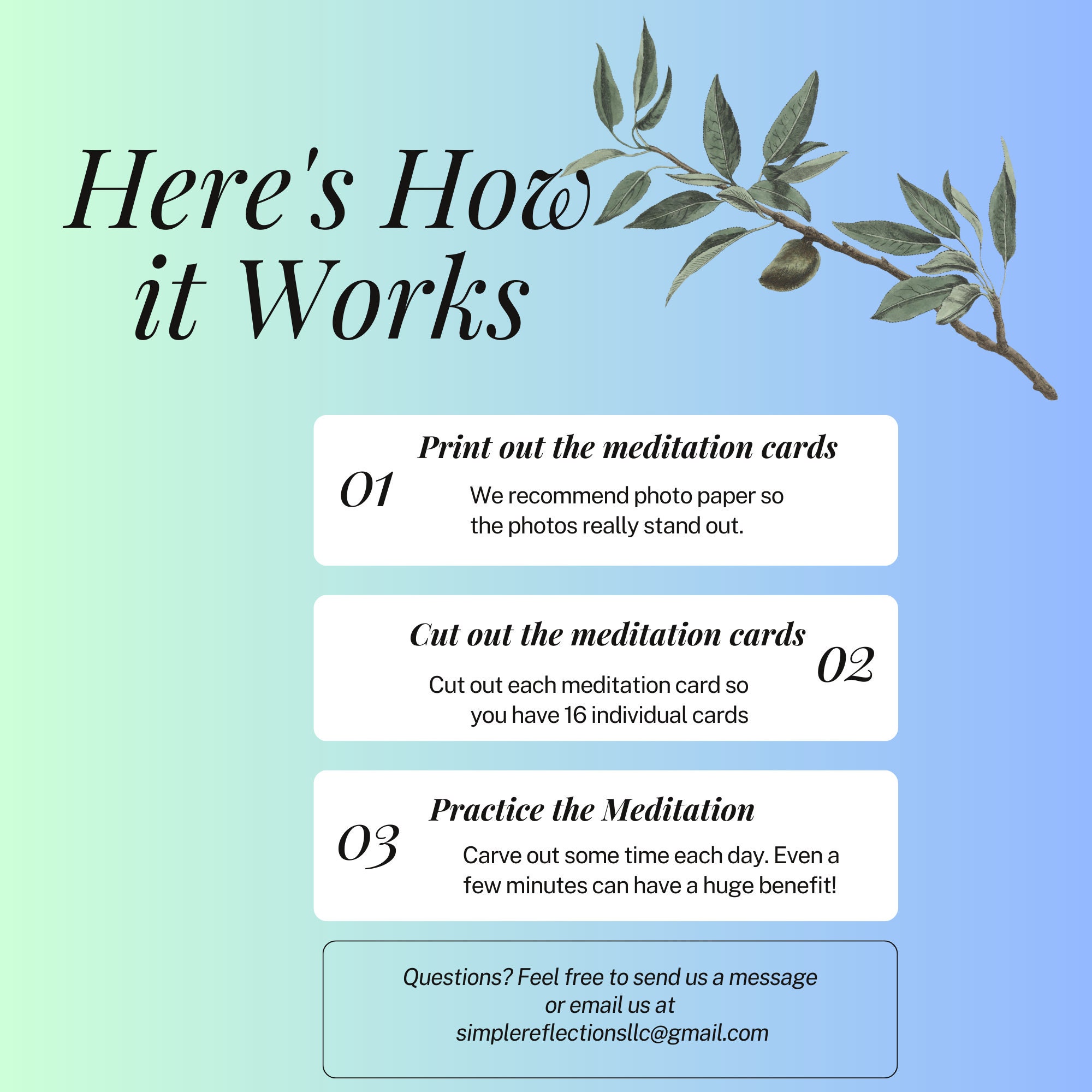Printable Meditation Cards - Etsy