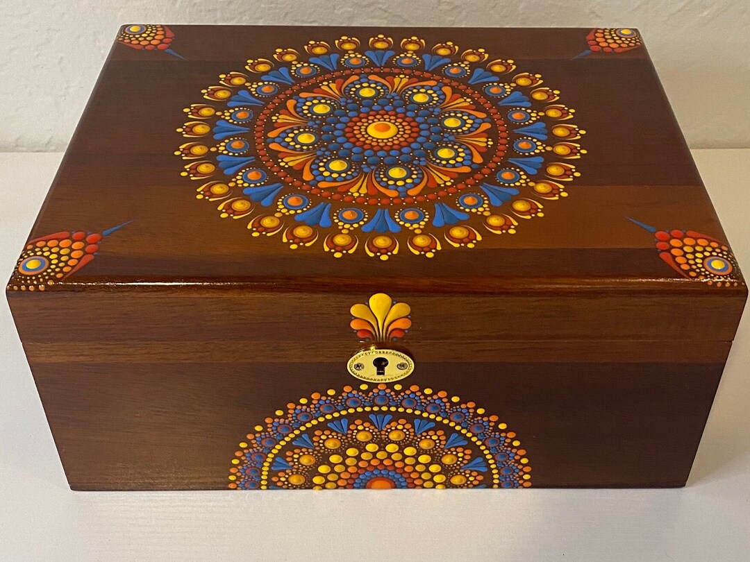 Mandala Jewlery/keepsake Wooden Box/gift/bohemian - Etsy