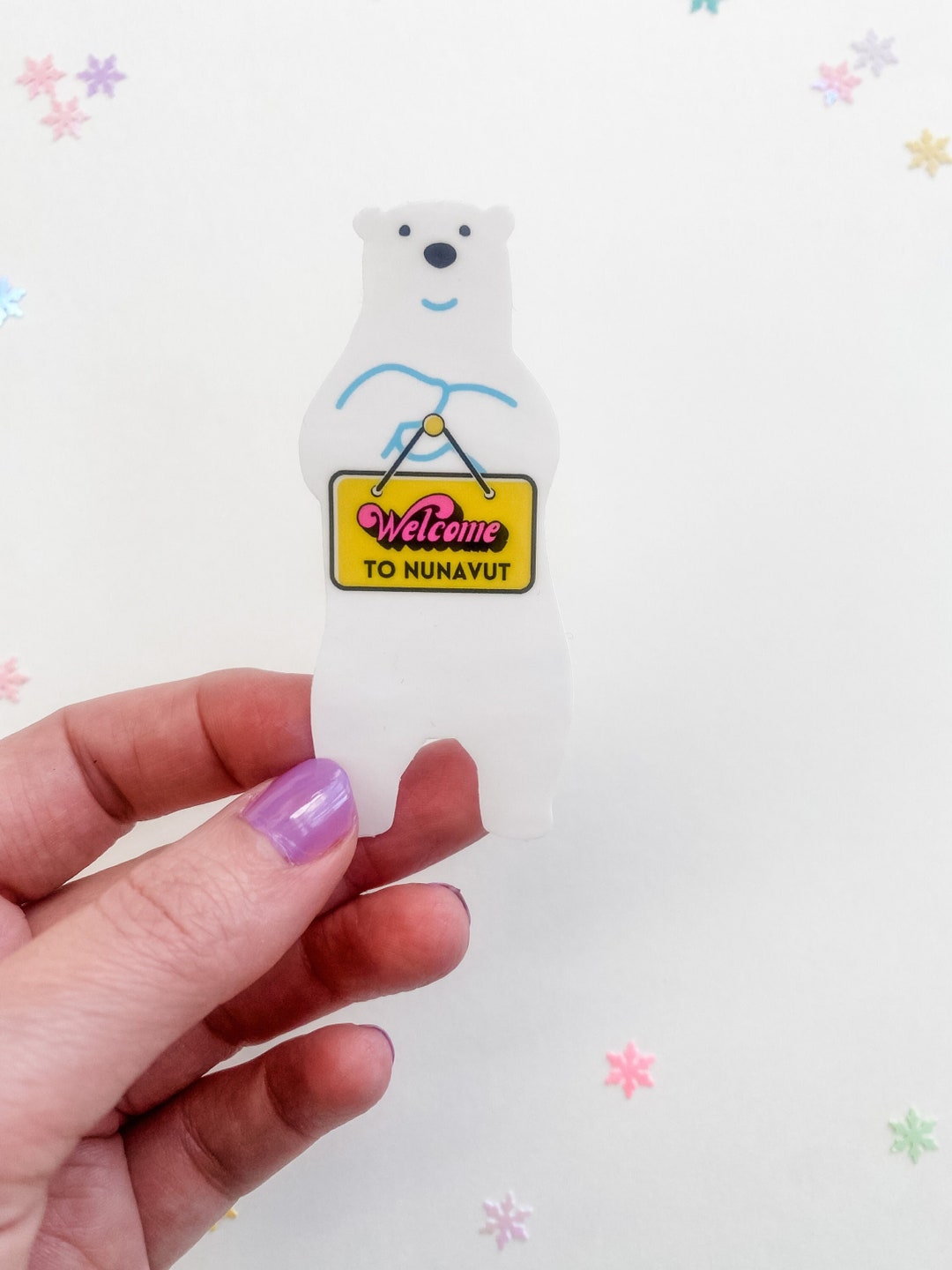 Welcome to Nunavut Polar Bear Vinyl Sticker - Iqaluit Souvenir - Etsy