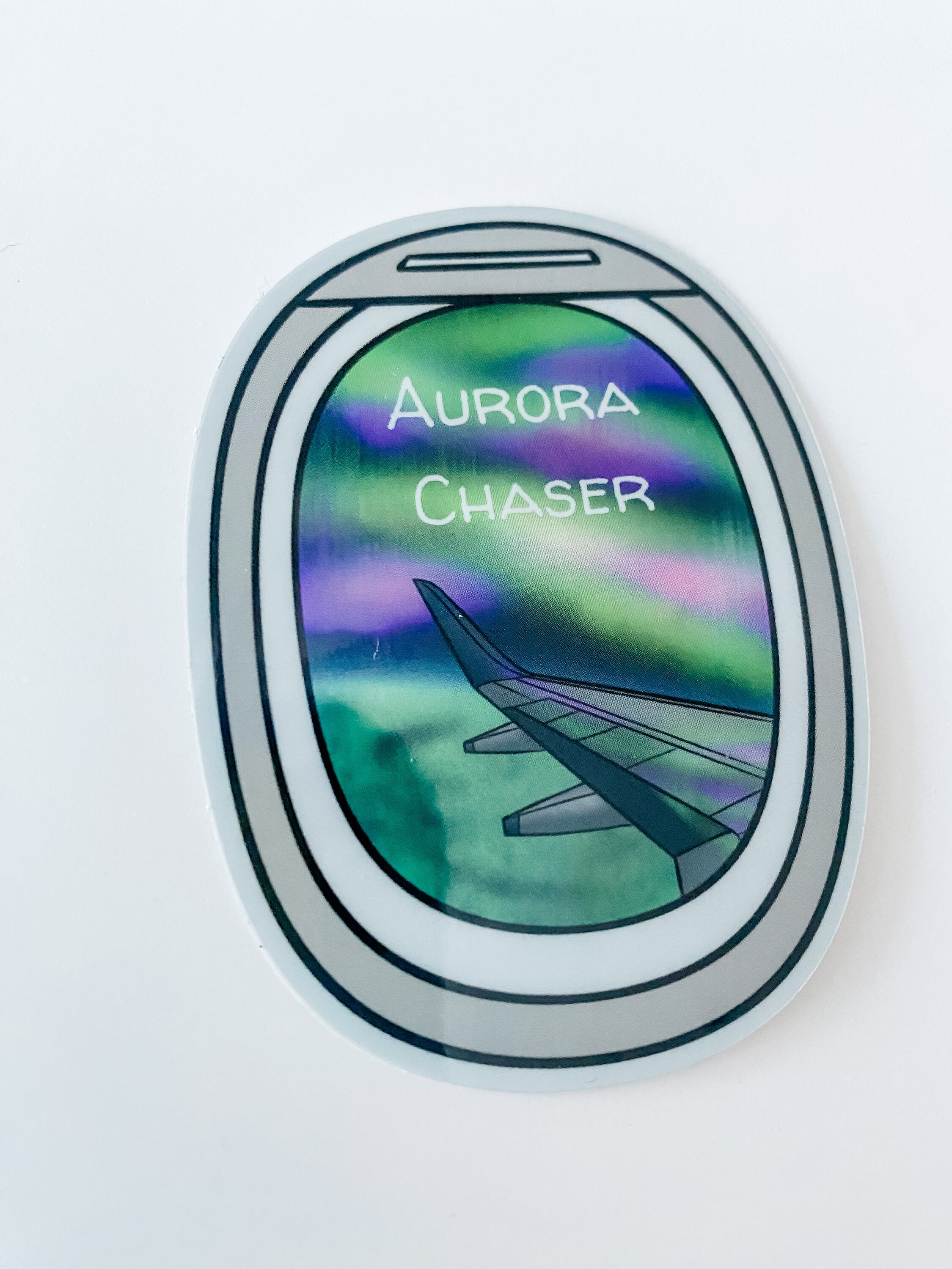 Aurora Chaser Vinyl Holographic Sticker, Aurora Borealis, Northern ...
