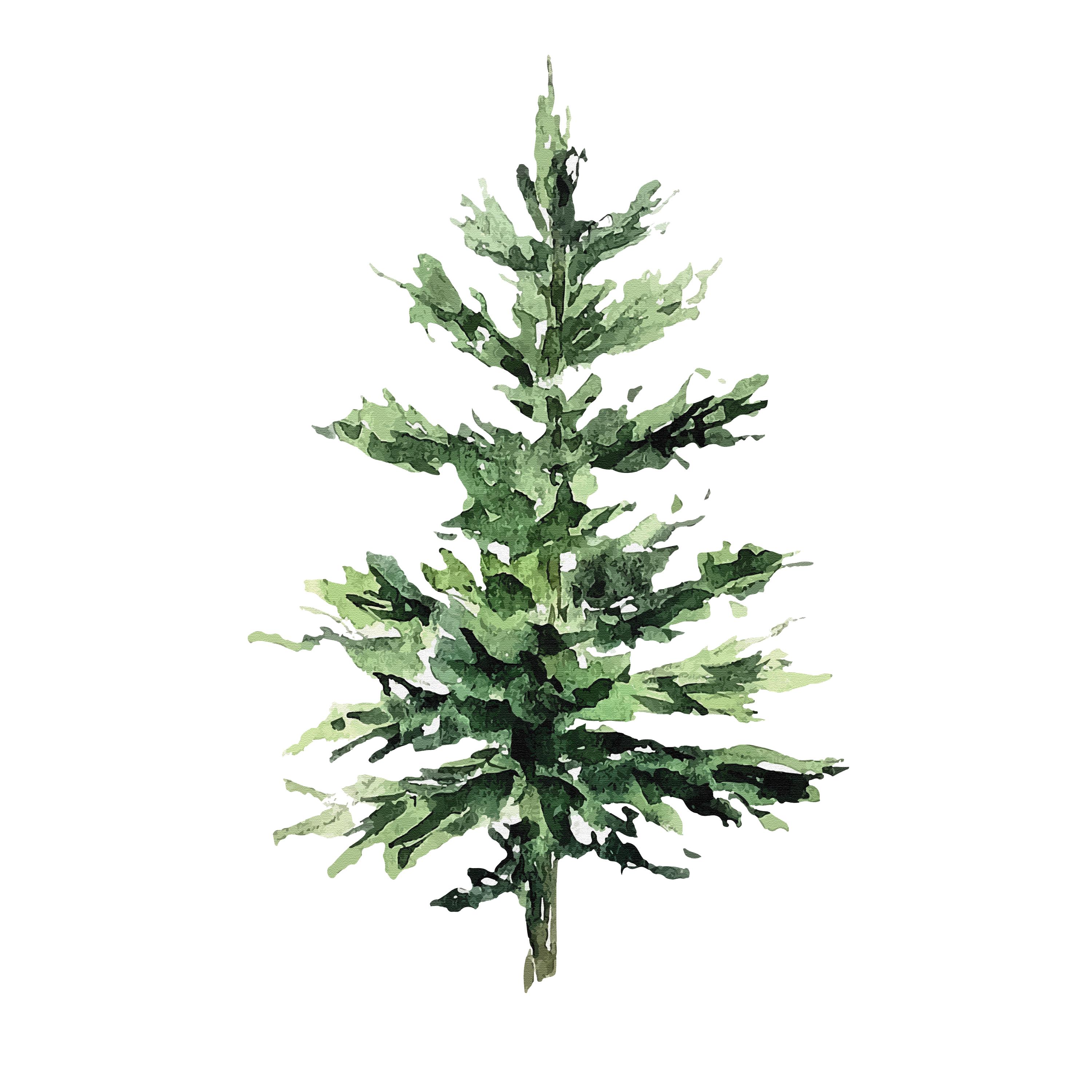 60 Minimalist Christmas Tree, Pine Tree Set, Paper Craft, Printable ...