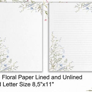 Printable Stationery, Writing Paper, Floral Paper, Printable Paper ...