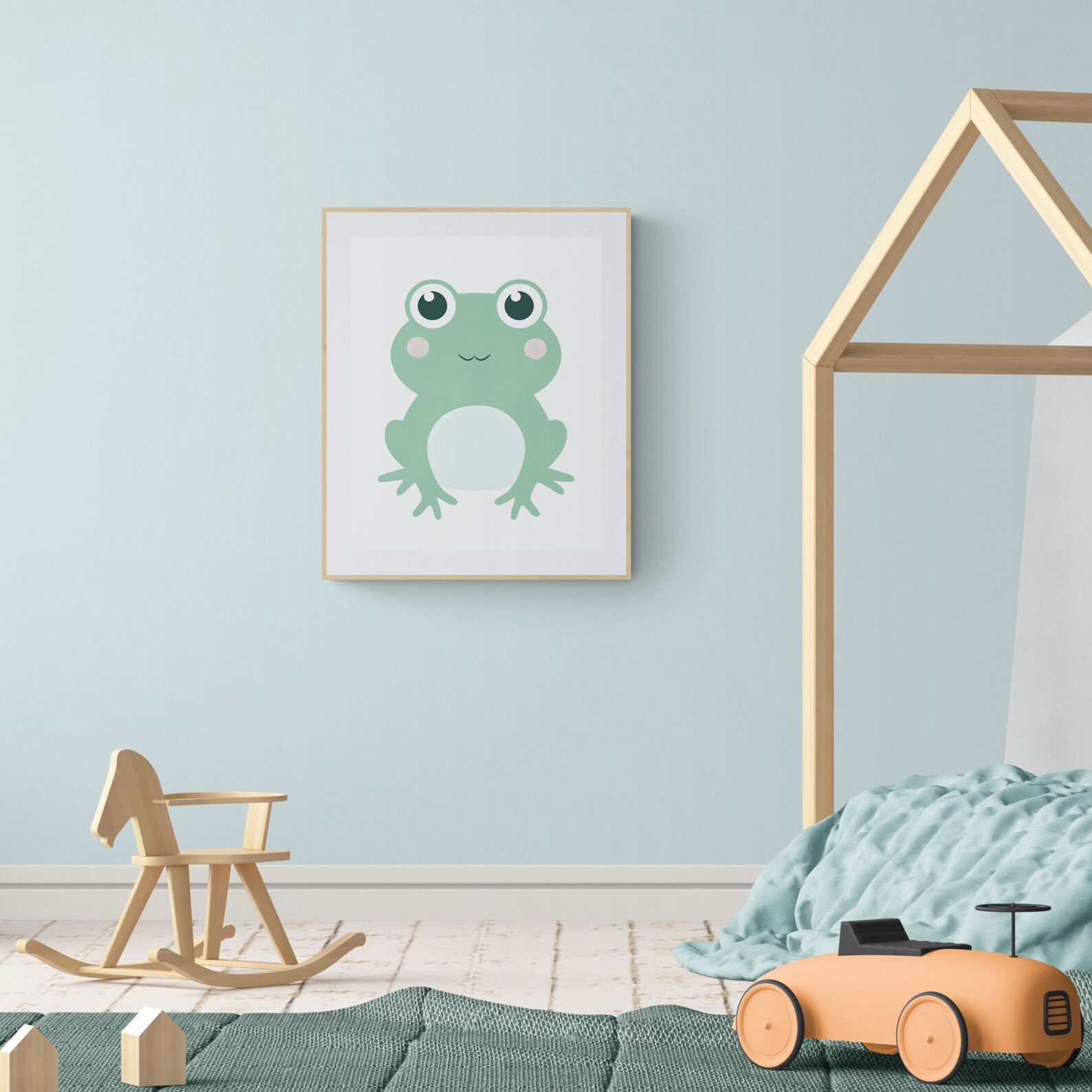 Baby Frog Printable Wall Art, Nursery Wall Decor, Watercolor Frog ...