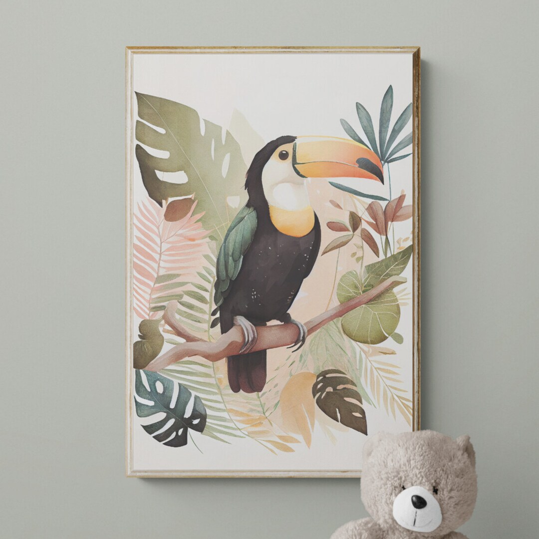 Toucan Wall Art, Toucan Print, Printable Wall Art, Vertical Wall Art ...