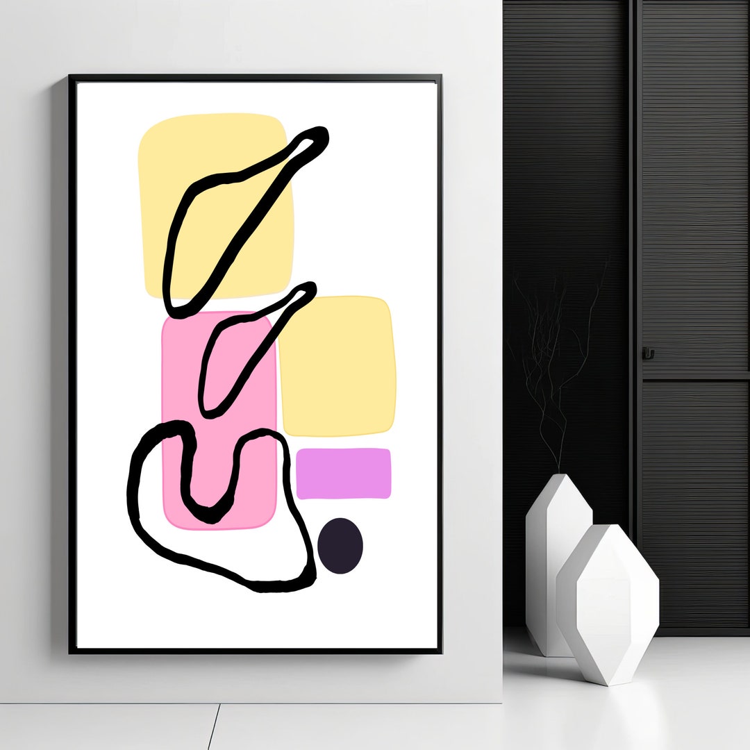 Pastel Abstract Wall Art, Modern Art, Printable Wall Art, Living Room ...