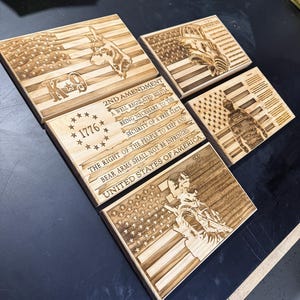 Engraved American Flag - Etsy
