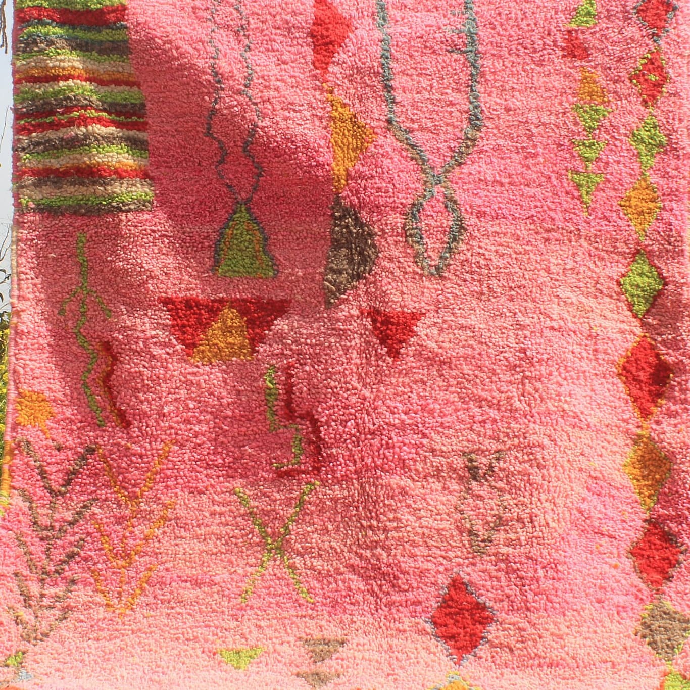 Custom Pink Boujaad Rug Morrocan Rug Soft Shag Wool Rug - Etsy UK