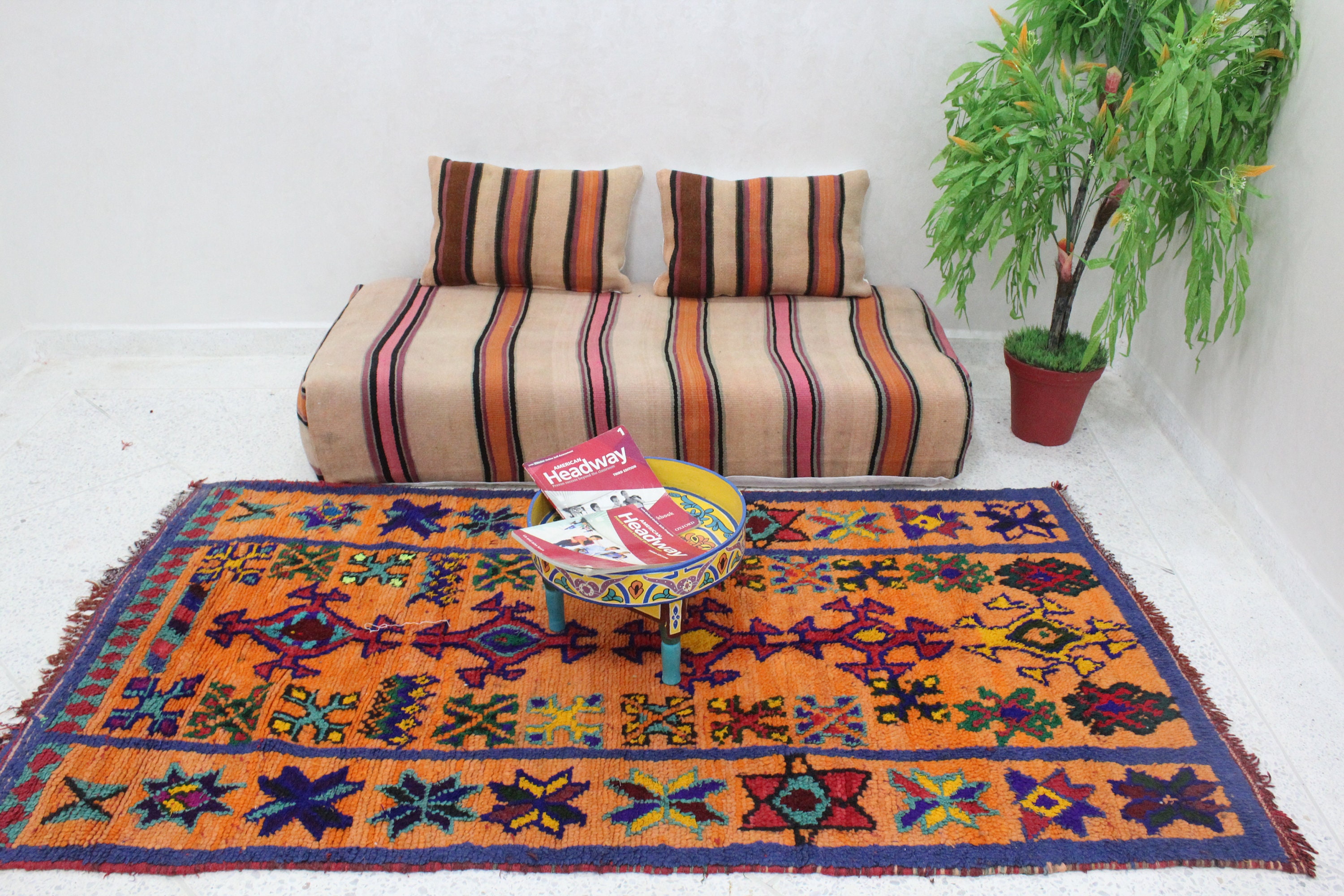 Moroccan Sofa, Moroccan Floor Sofa, Moroccan Floor Couch, Set of Floor ...