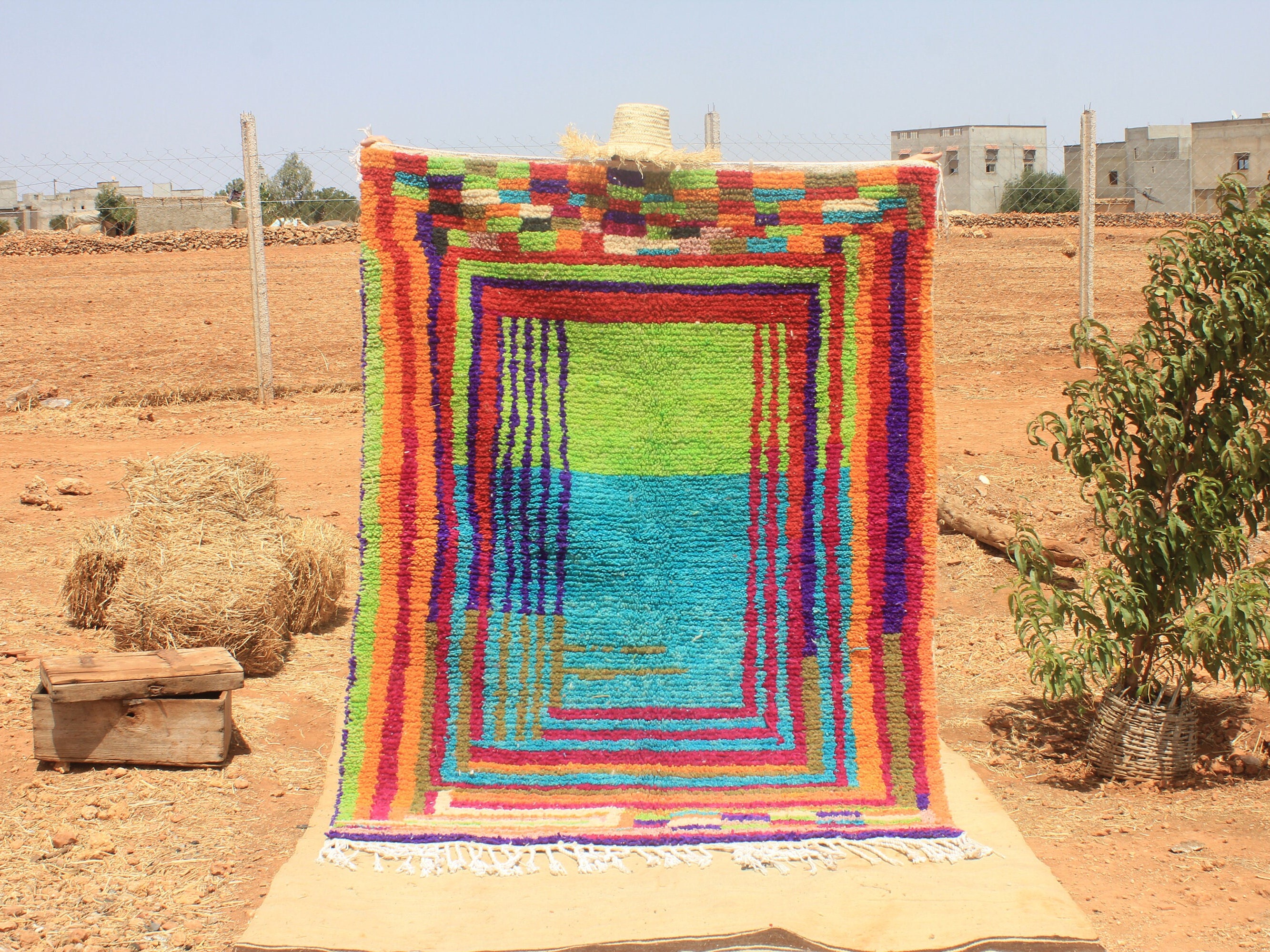 Colorful Moroccan Rug, Custom Fabulous Boujad Rug, Abstract ...