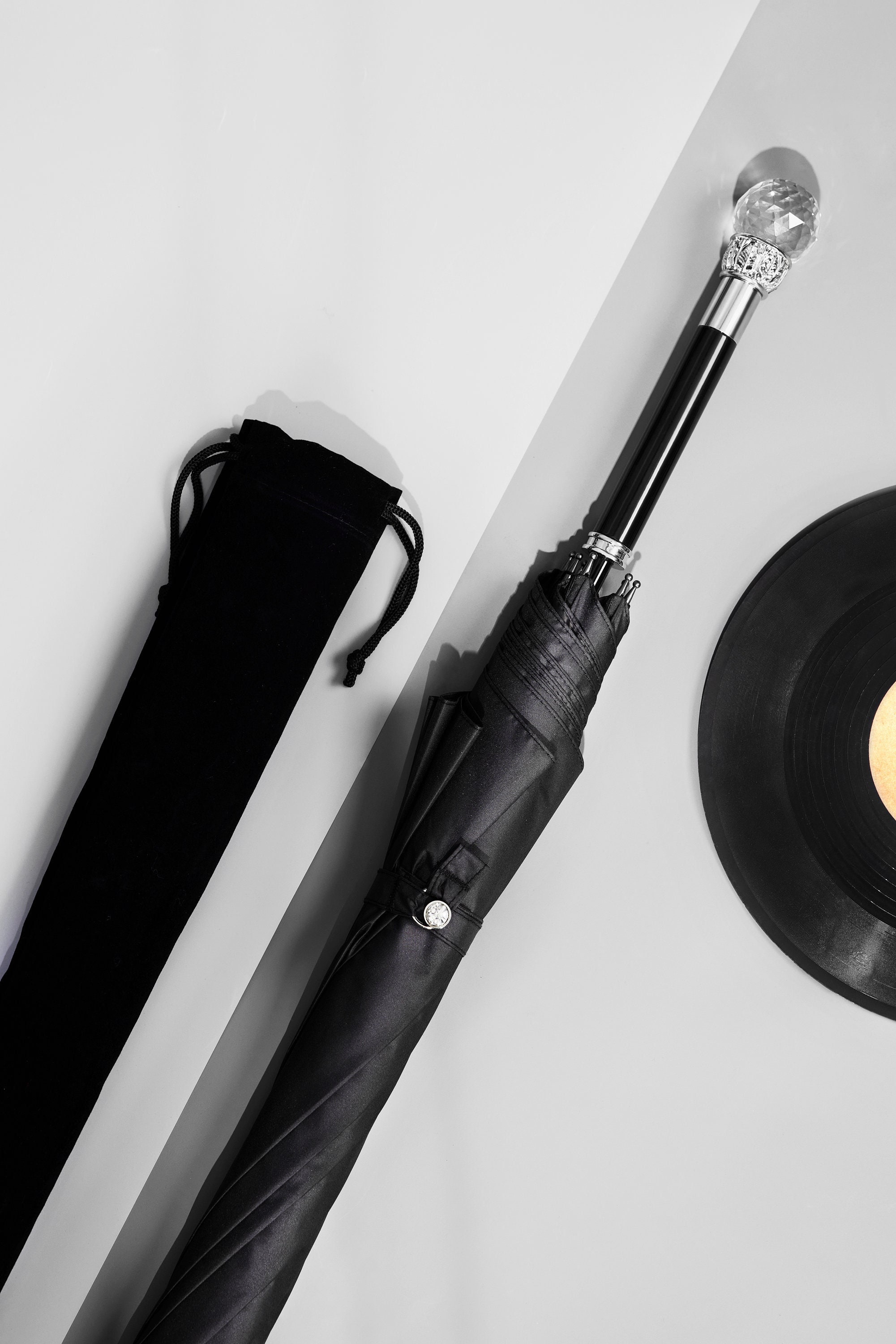 Umbrella With Clear Crystal-shaped Handle - Etsy