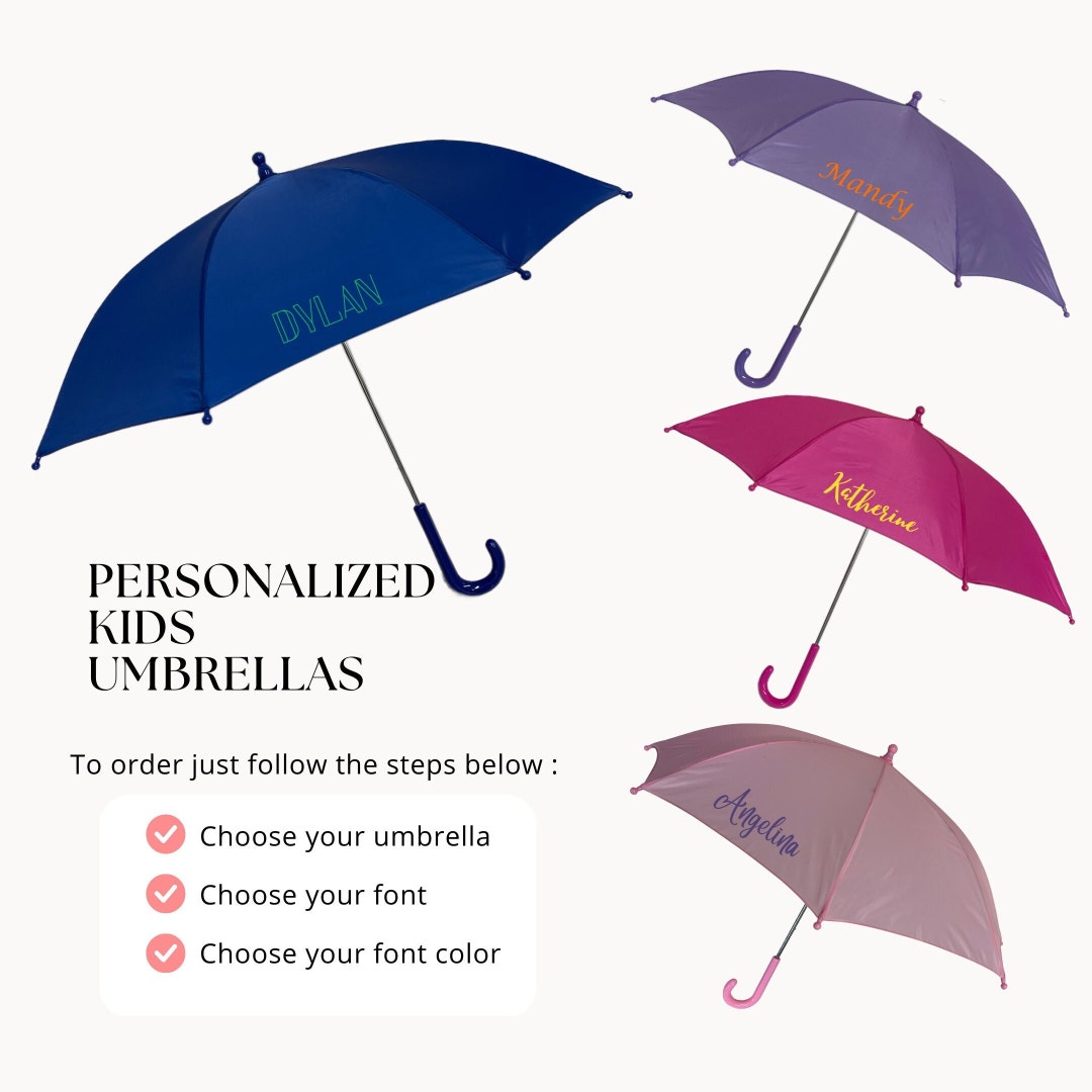 Personalized Umbrella for Kids - Etsy