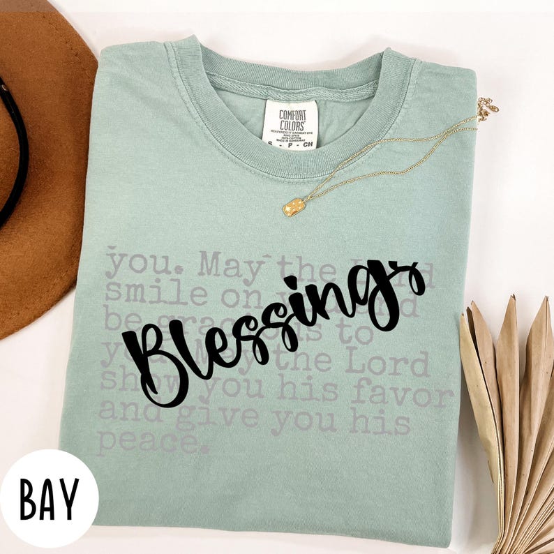 Blessing Bible Verse Comfort Colors Tshirt, the Blessing Christian ...