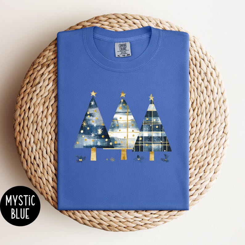 Comfort Colors Merry Christmas Shirt, Blue Christmas Tree,christmas ...