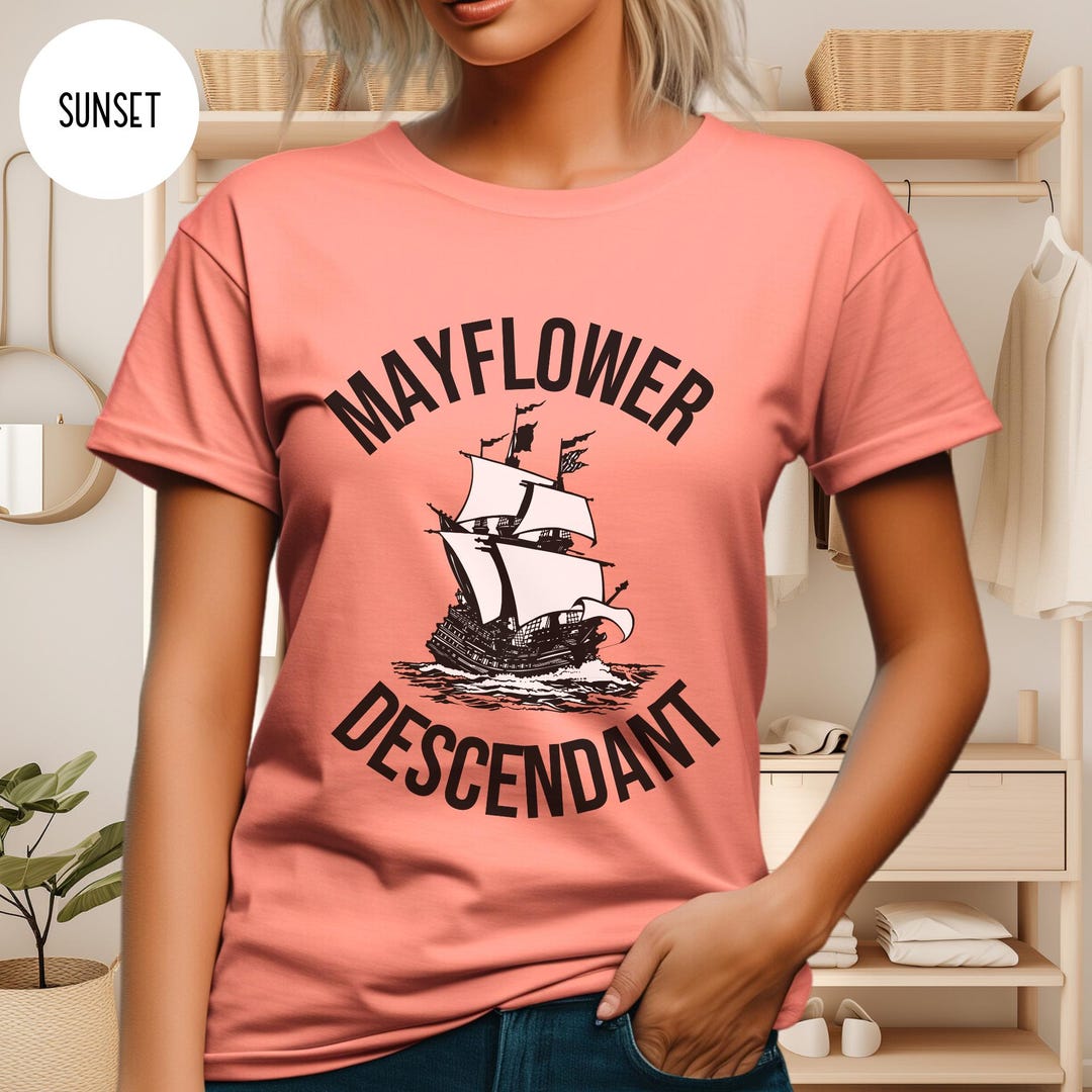 Mayflower Descendant Shirt, Personalized Mayflower Descendant Shirt ...
