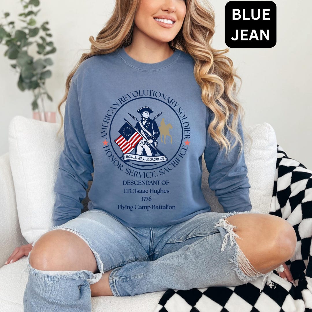 Comfort Colors Descendant of American Patriot Long Sleeve Shirt ...