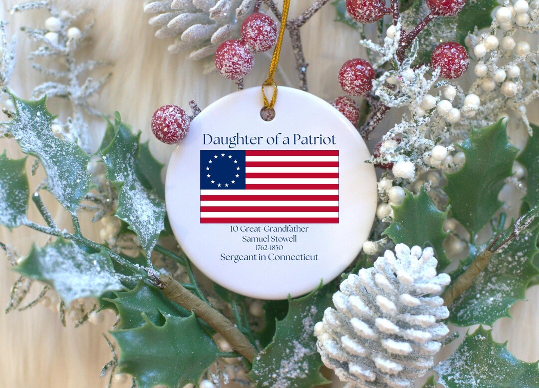 Custom Military Descendant Patriot Christmas Ornament Personalized ...