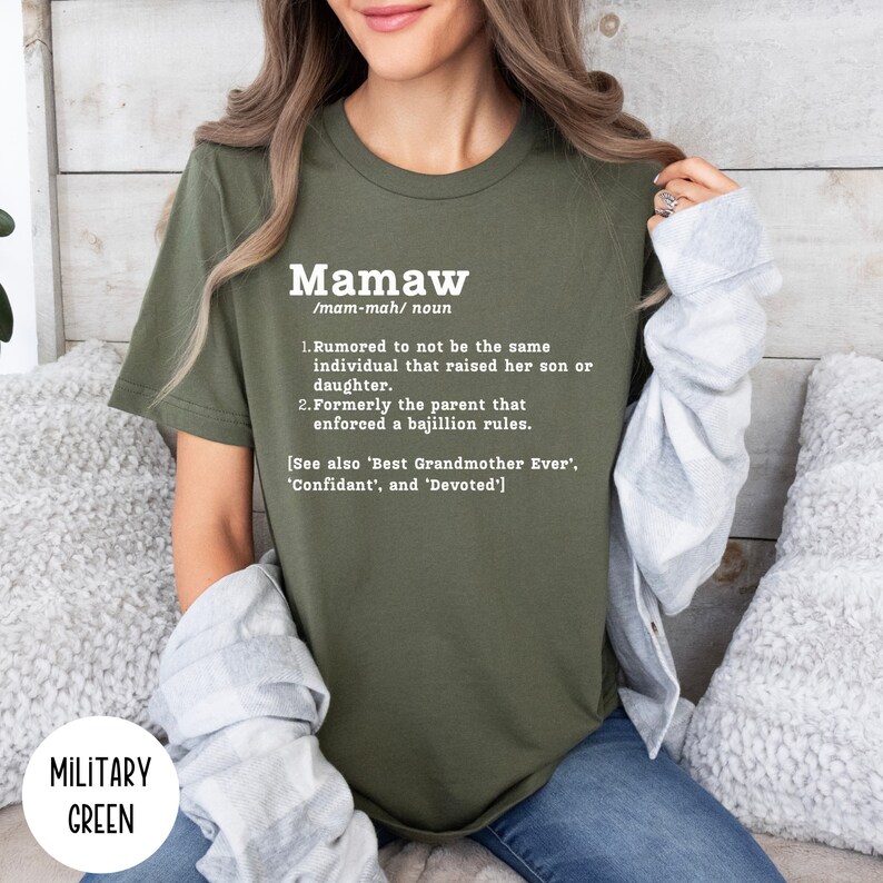 Mamaw Definition Shirt, Mamaw Tshirt, Grandma Mamaw Gift, Gift for ...