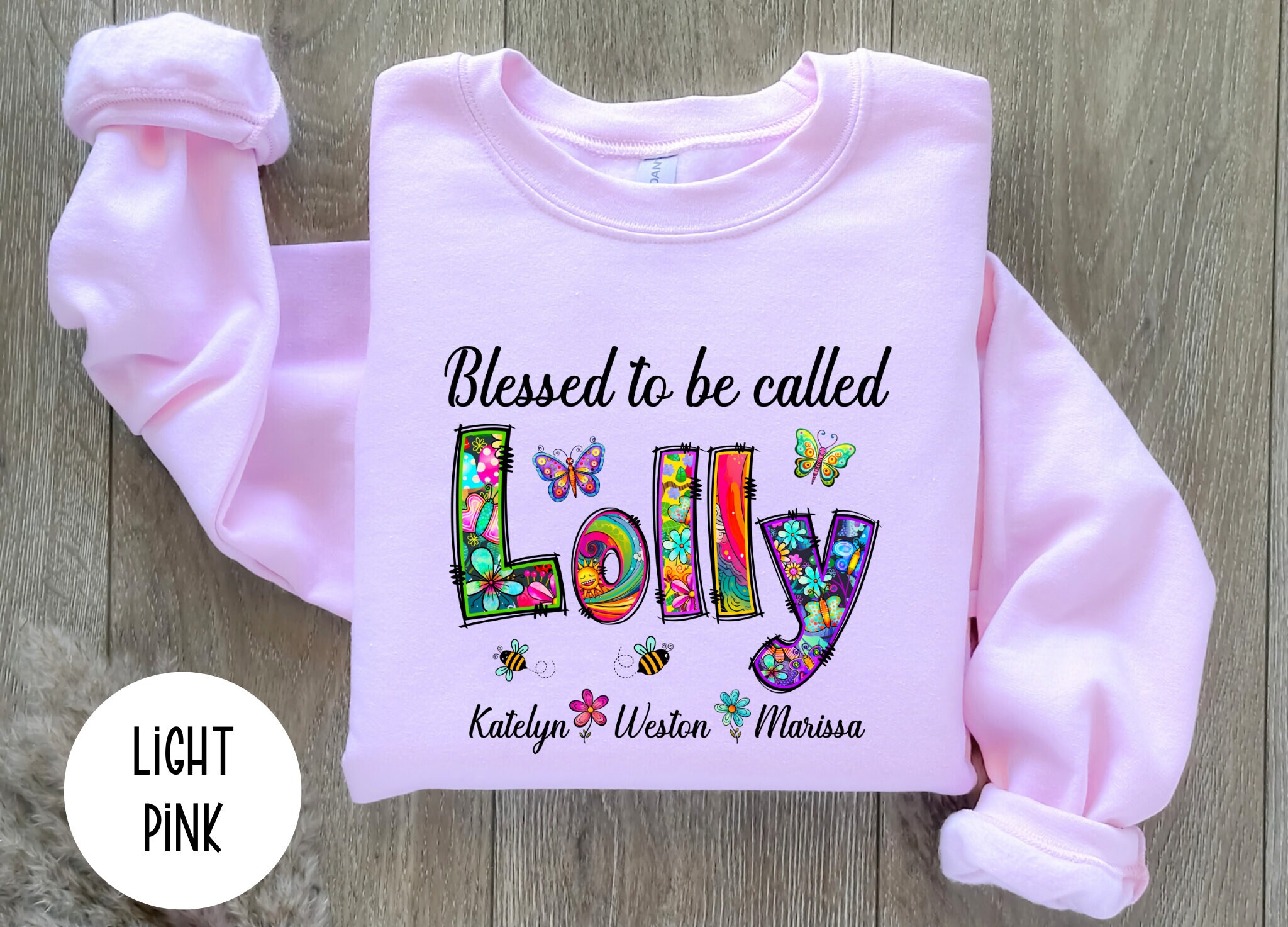Custom Grandma Sweatshirt With Name, Custom Lolly Sweater, Blessed to ...