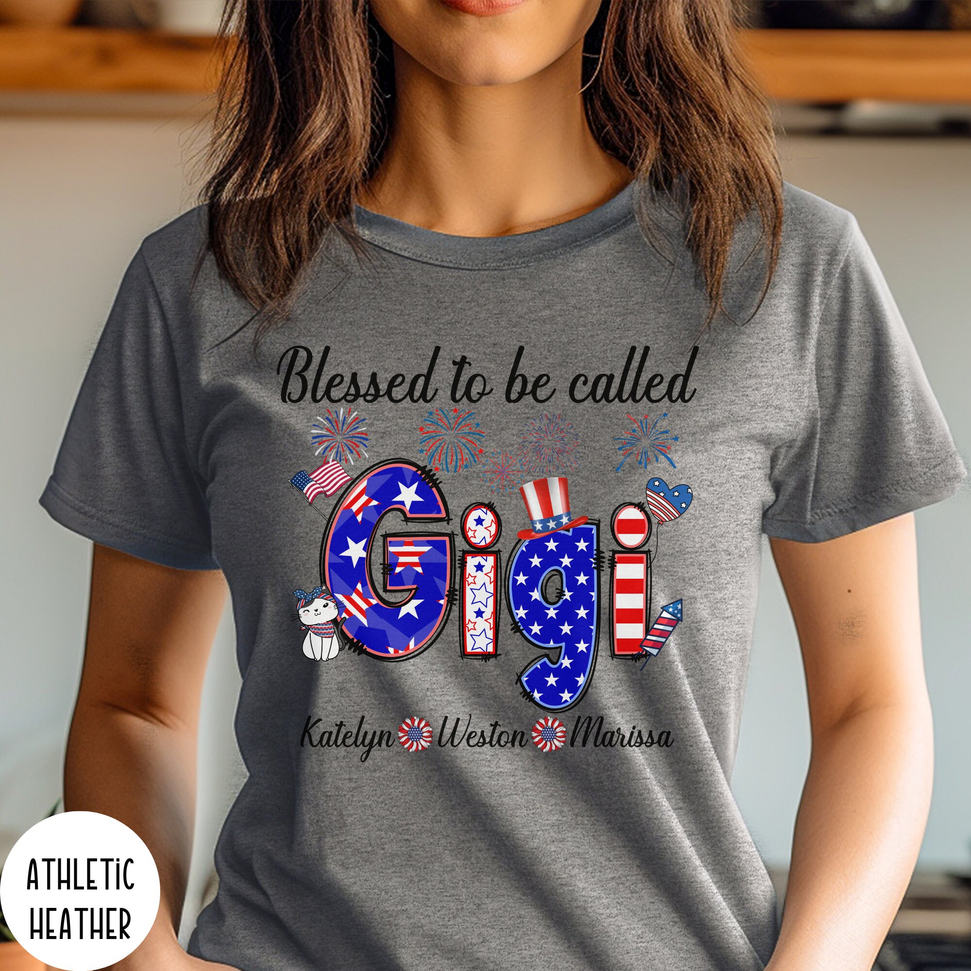 4th of July Custom Gigi Shirt, Custom 4th of July Shirt, Independence ...