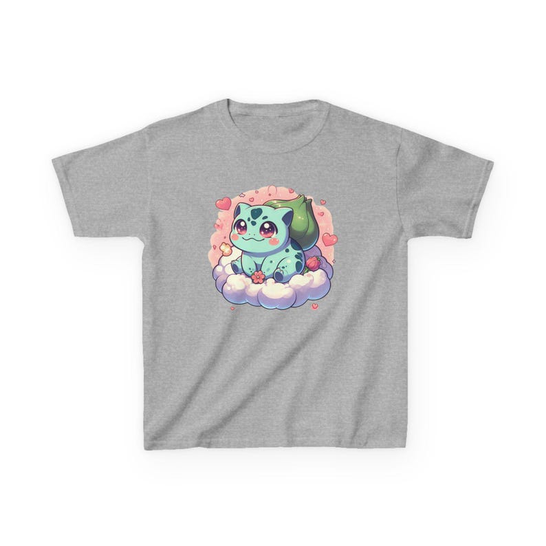 Cute Bulbasaur Kids Tee, Kawaii Adorable Tee for Children, Perfect for ...