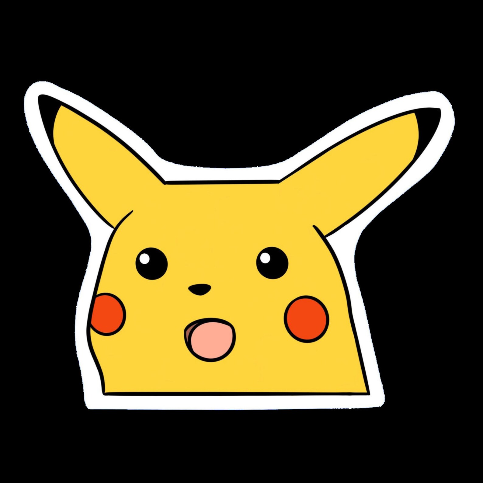 Shocked Pikachu Meme Sticker Pokemon Decal Pikachu Sticker - Etsy