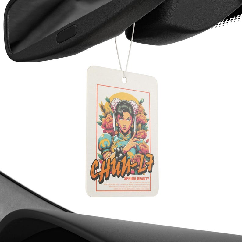 Chun-li Air Freshener, Gamer Gift, Car Accessory, Street Fighter Retro ...
