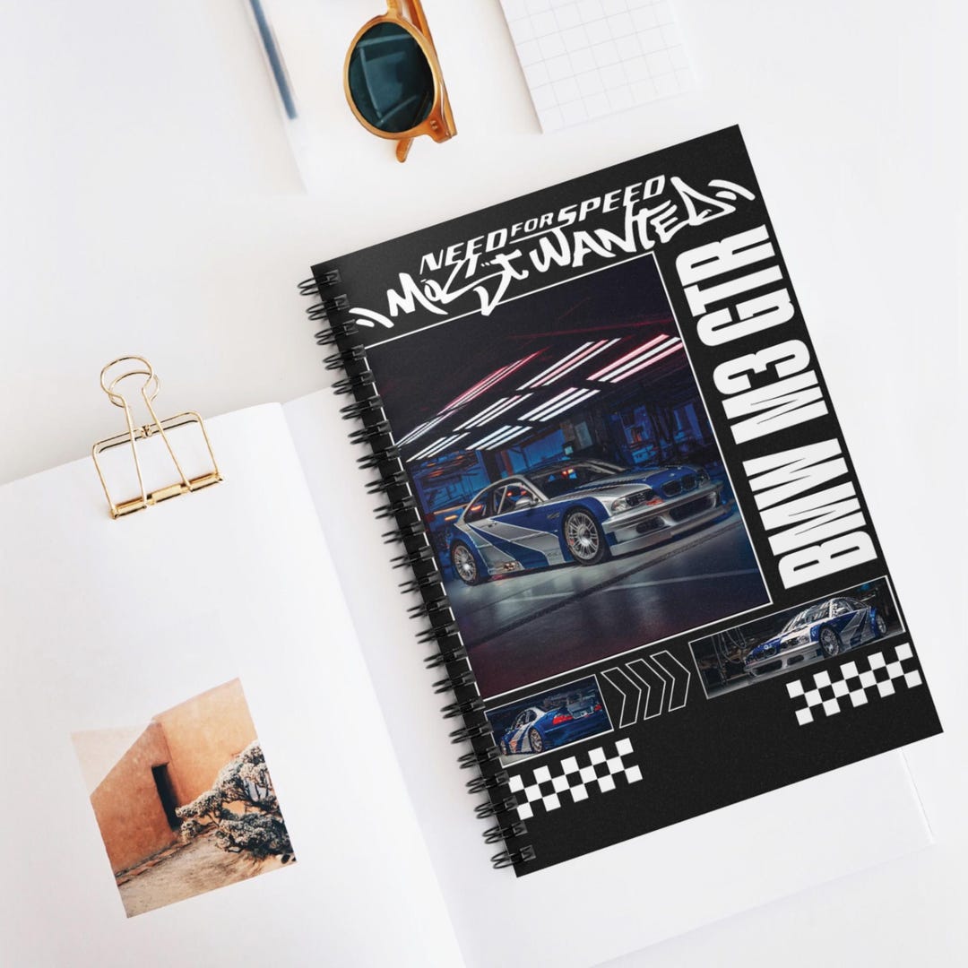 BMW M3 GTR, Racing-inspired Spiral Notebook, Perfect Gift for Car ...