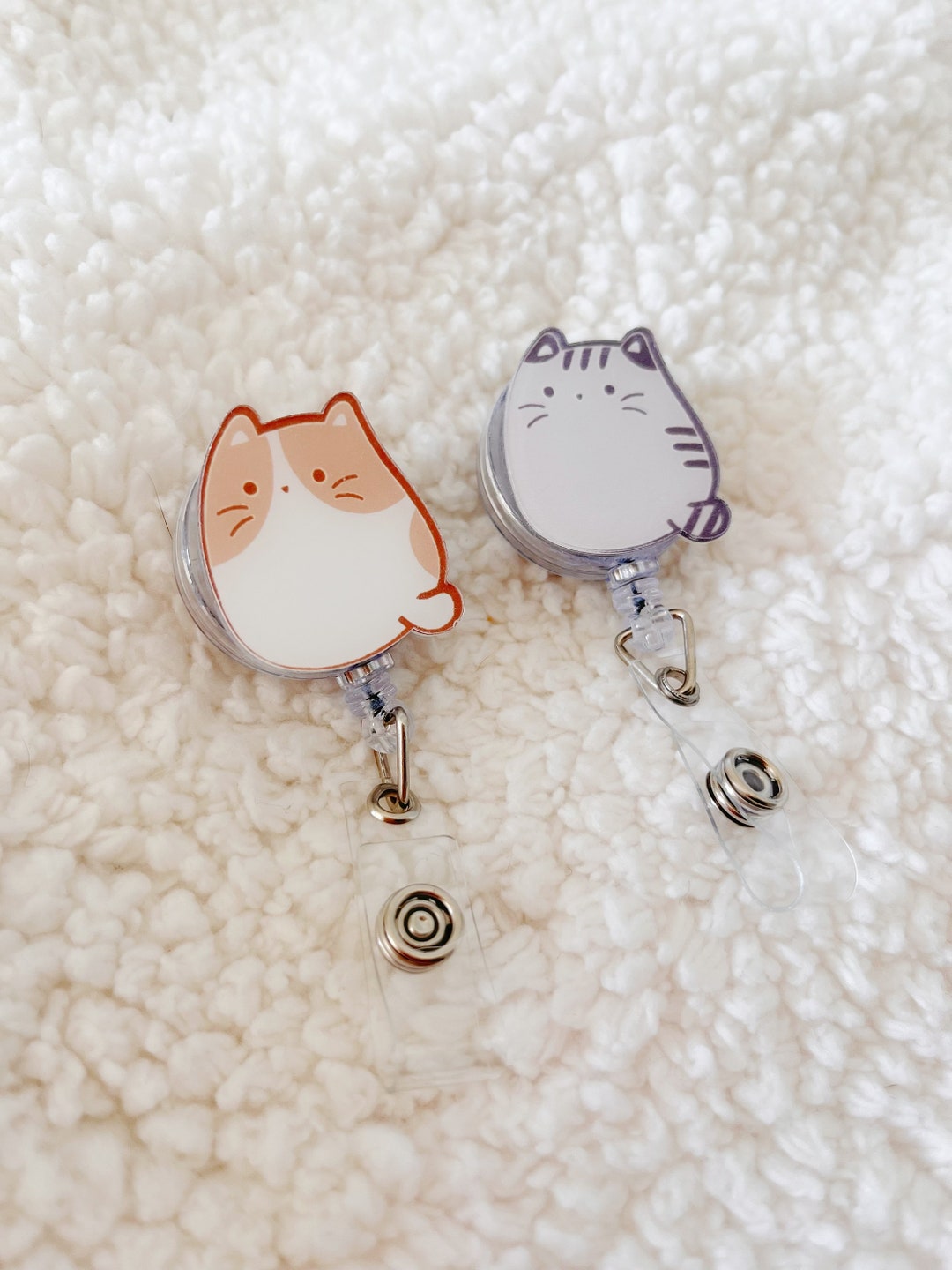 Cat Badge Reel, Kawaii Kitty Badge Reel, Cute Animal Badge Holder ...