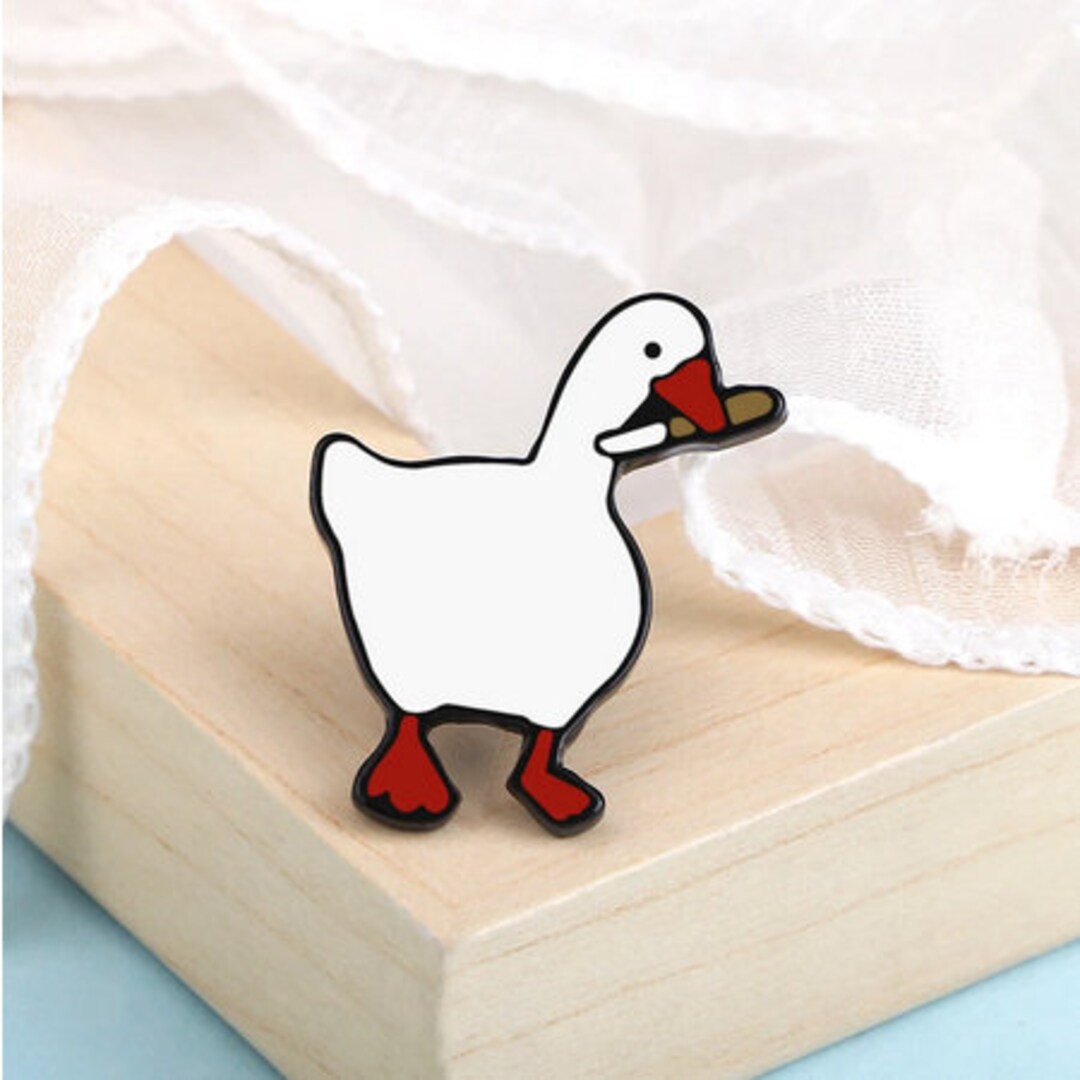 Silly Goose Pin Goose With Knife Pin Duck Knife Goose - Etsy