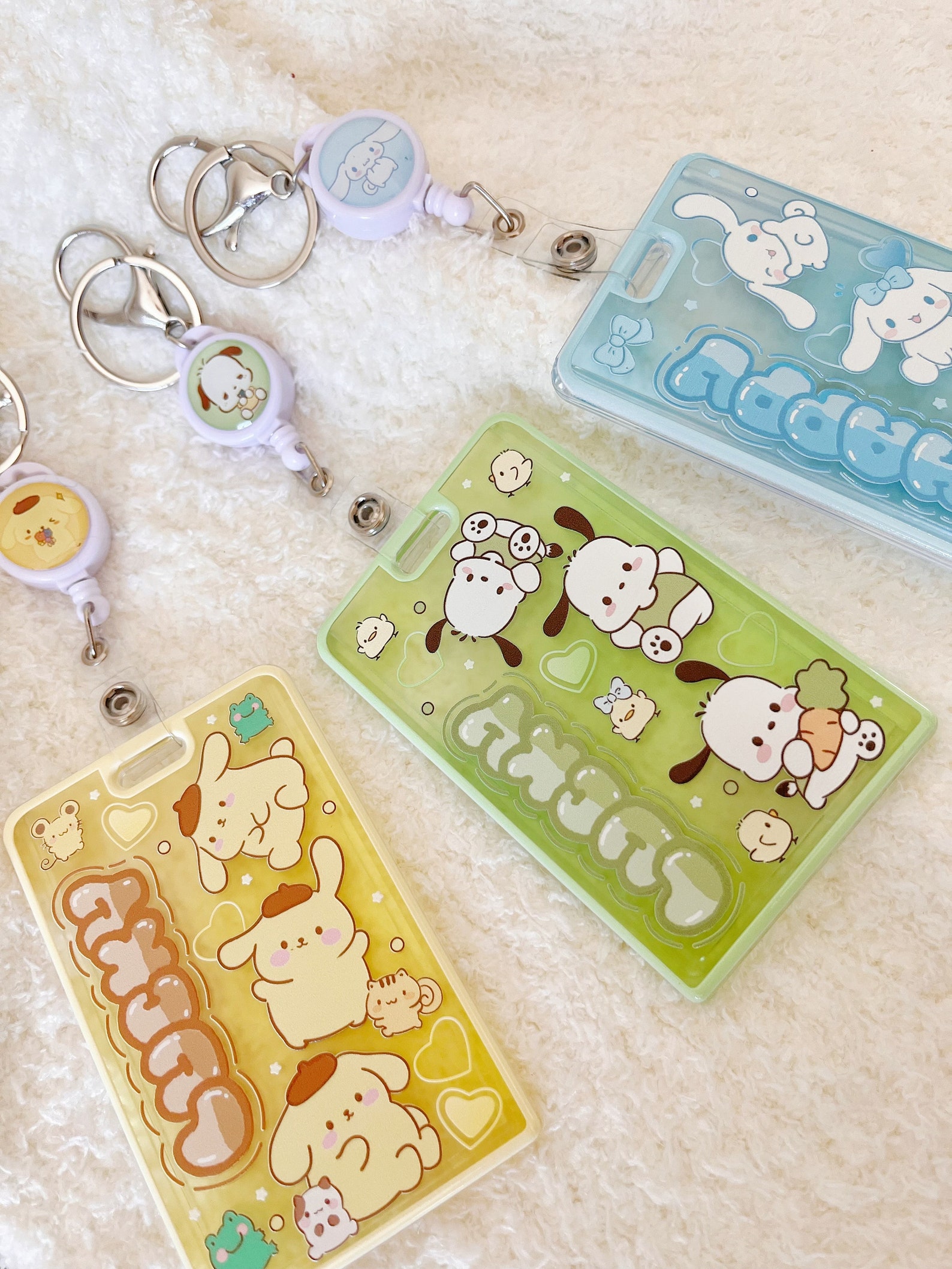 Cute Card Holder Kawaii ID Retractable Badge Reel Holder - Etsy