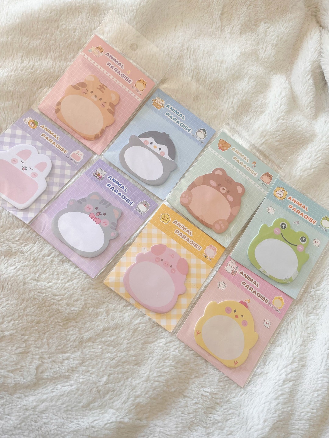 Kawaii Animal Sticky Notes 8 Pads per Pack - Etsy