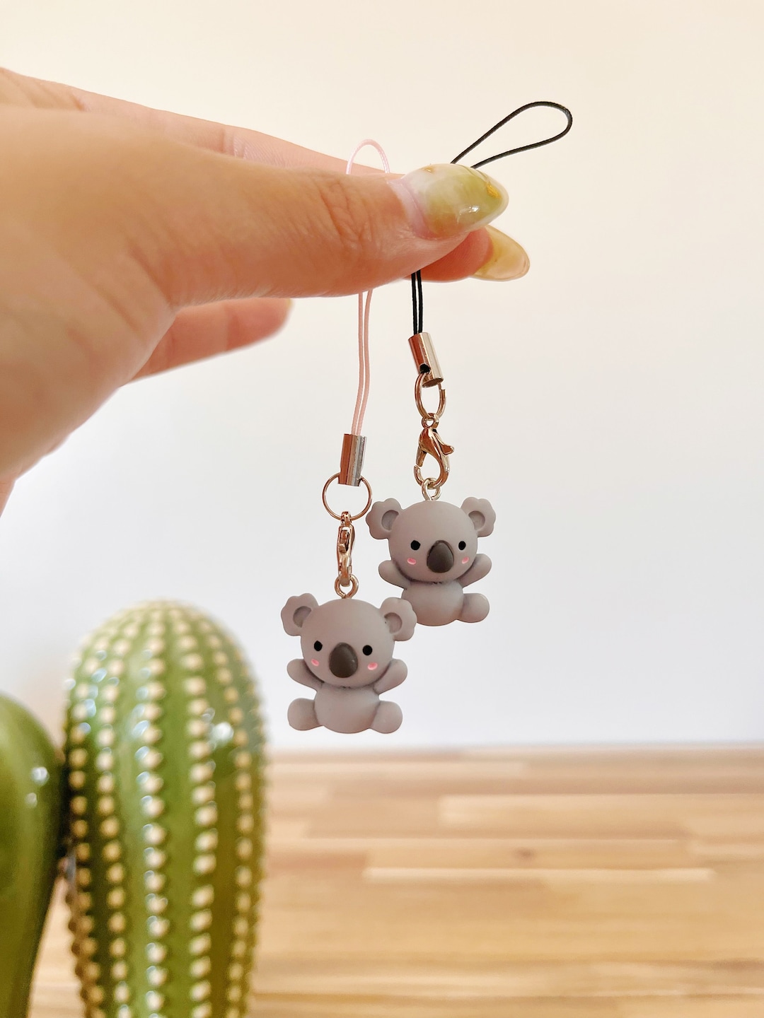 Cute Koala Keychain Gray Koala Bear Phone Charm Cute Bear - Etsy