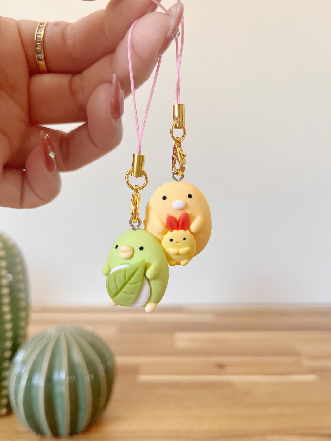 Kawaii Animal Keychain, Cute Tempura Keychain, Adorable Plant Phone ...