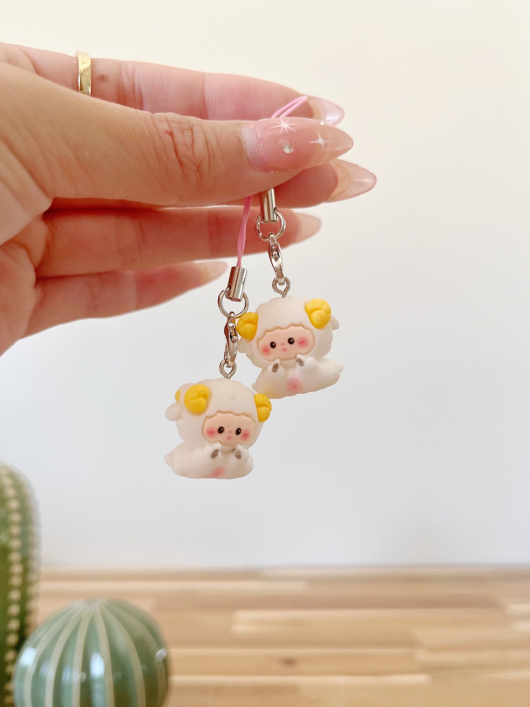 B GRADE Lamb Charm, Lambchop Cute Keychain, Kawaii Animal Keychain ...