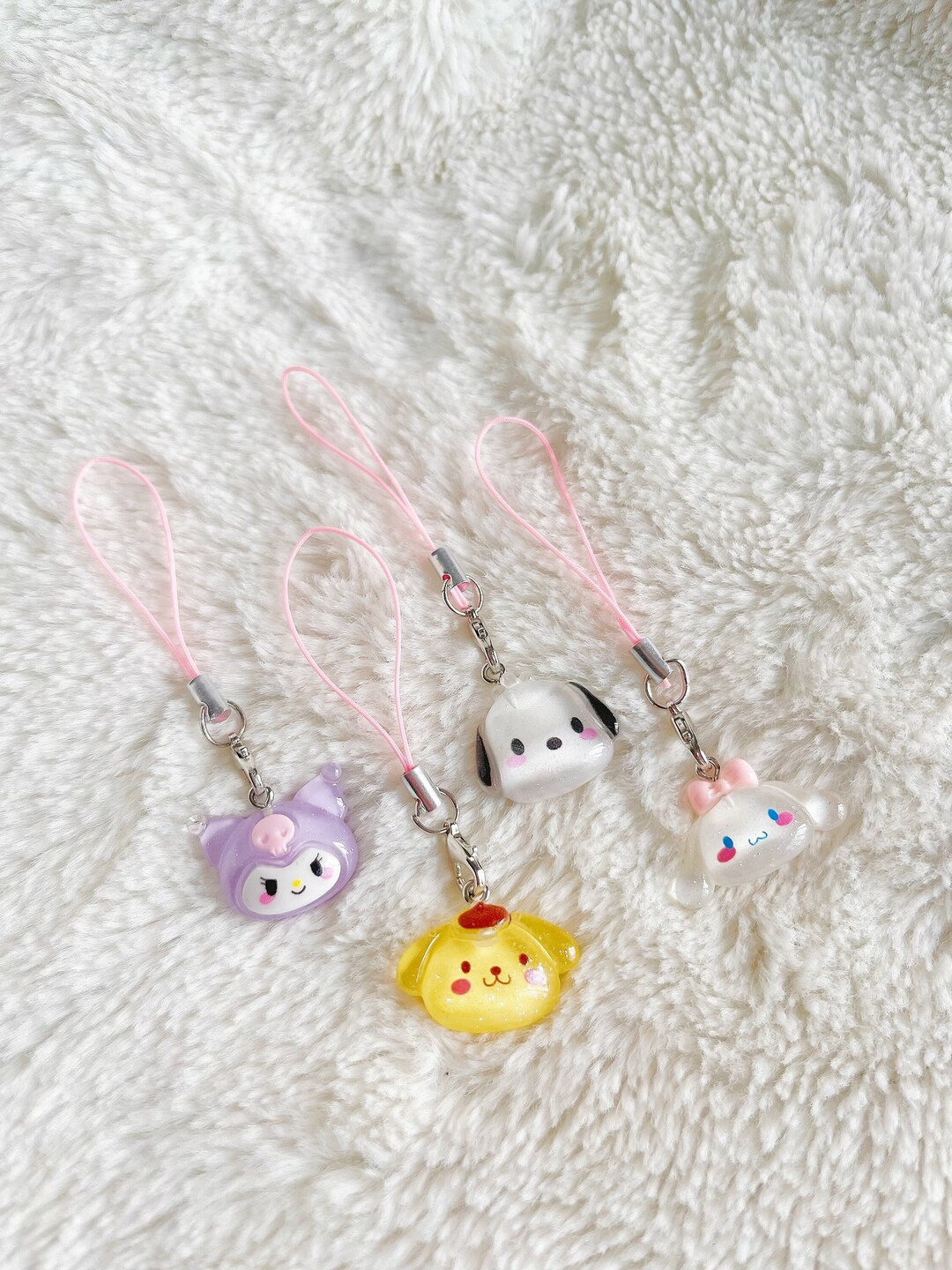 Kawaii Kitty and Friends Charms, Cute Japanese Cartoon Keychains ...