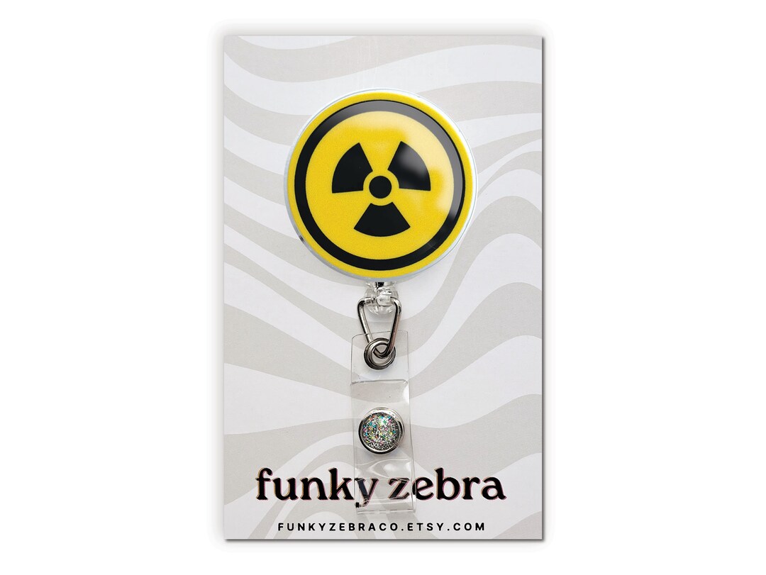 Radiation Symbol Badge Reel // Rad Badge Reel // Rad Tech Gift // Xray ...