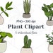 6 House Plant Clipart PNG Set, Instant Download, Planner Stickers ...