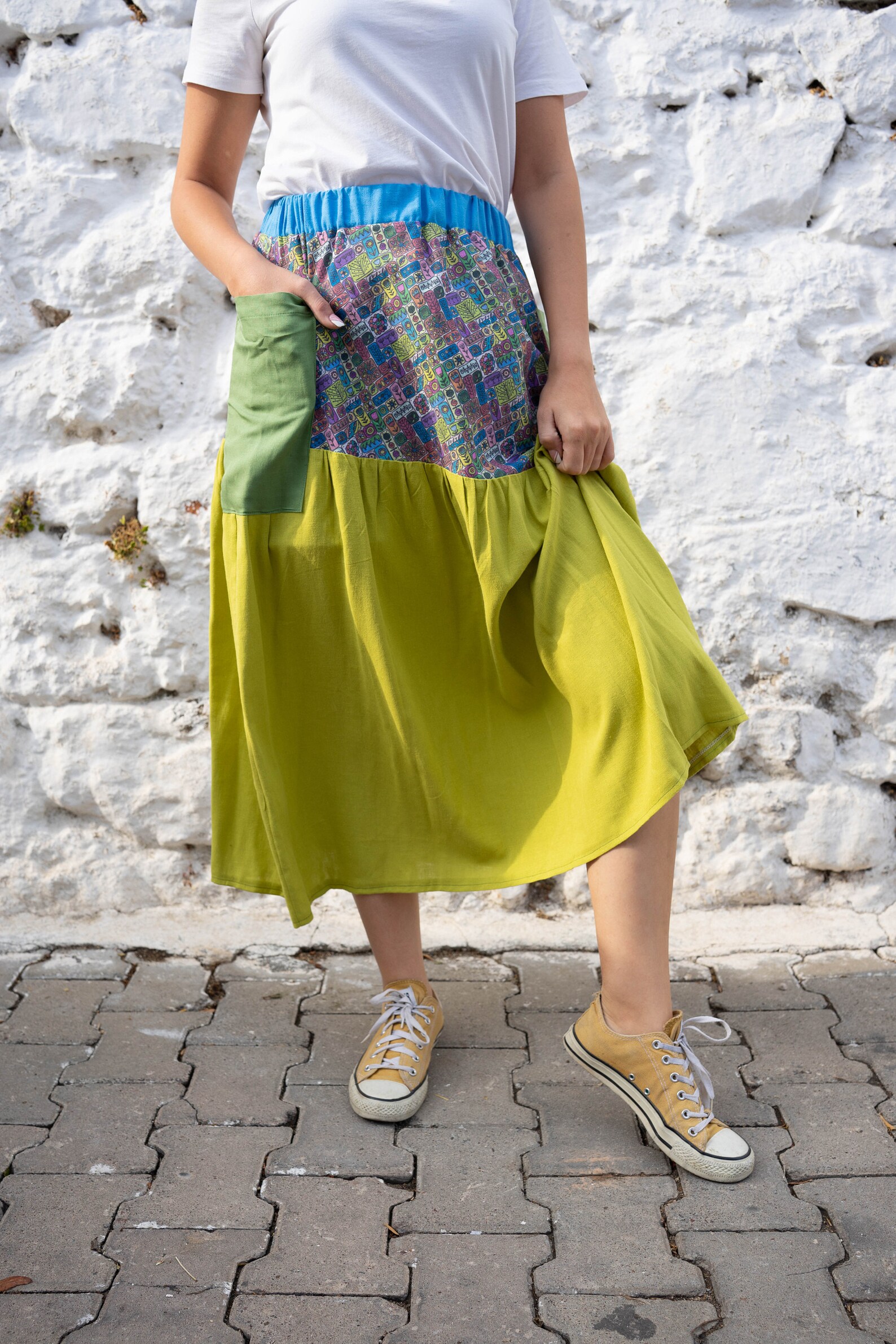 Women's Linen Skirt Sewing Pattern Pdf With Elastic Waistband ...