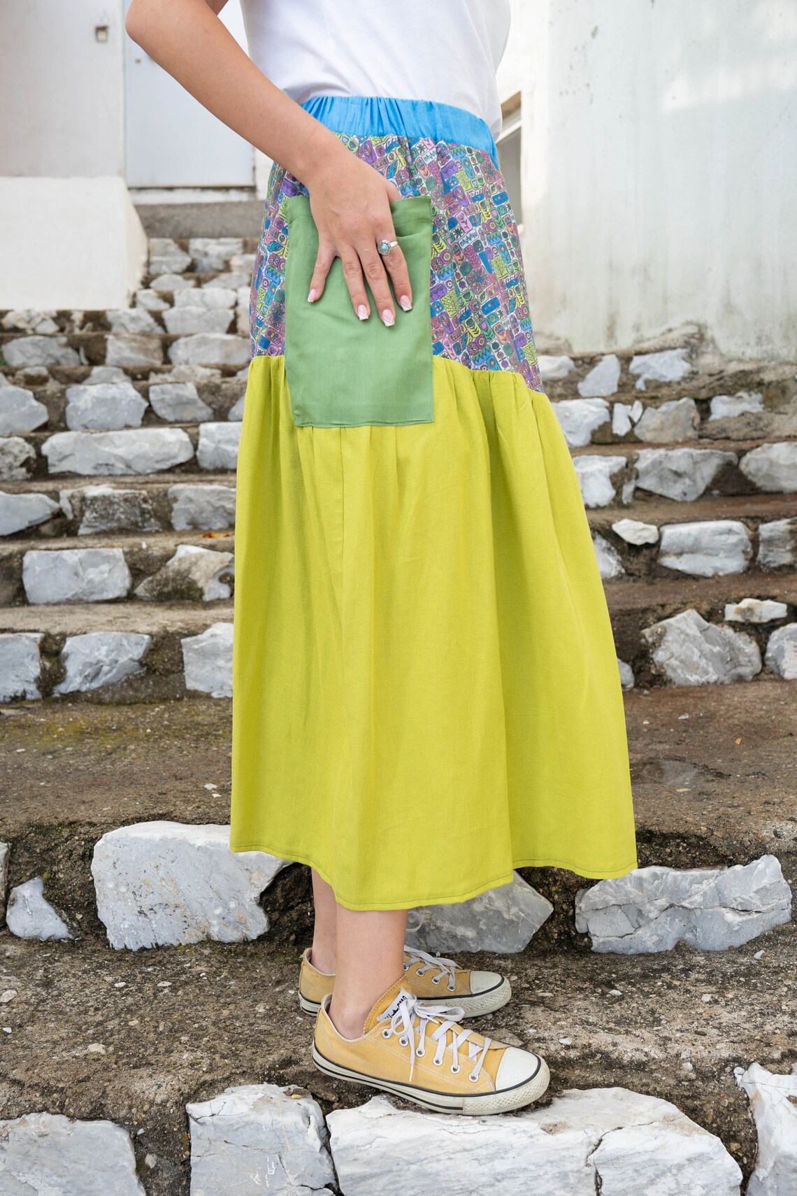 Women's Linen Skirt Sewing Pattern Pdf With Elastic Waistband ...