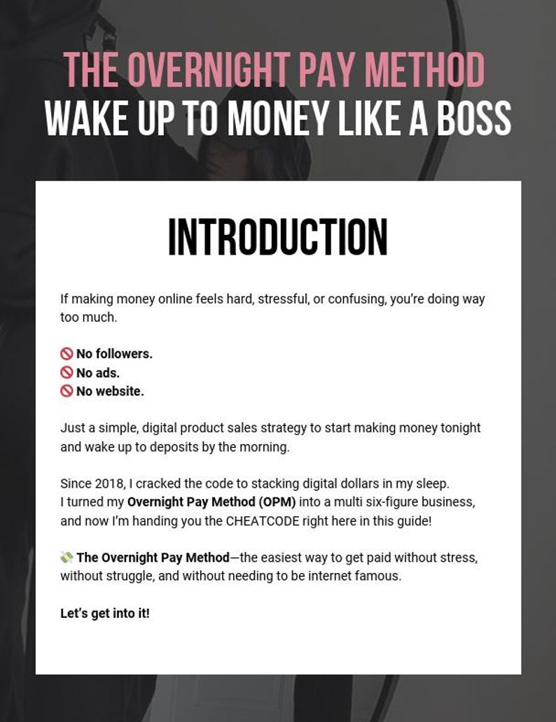 Overnight Pay Method (OPM) | Step-by-step Beginner Online Business ...