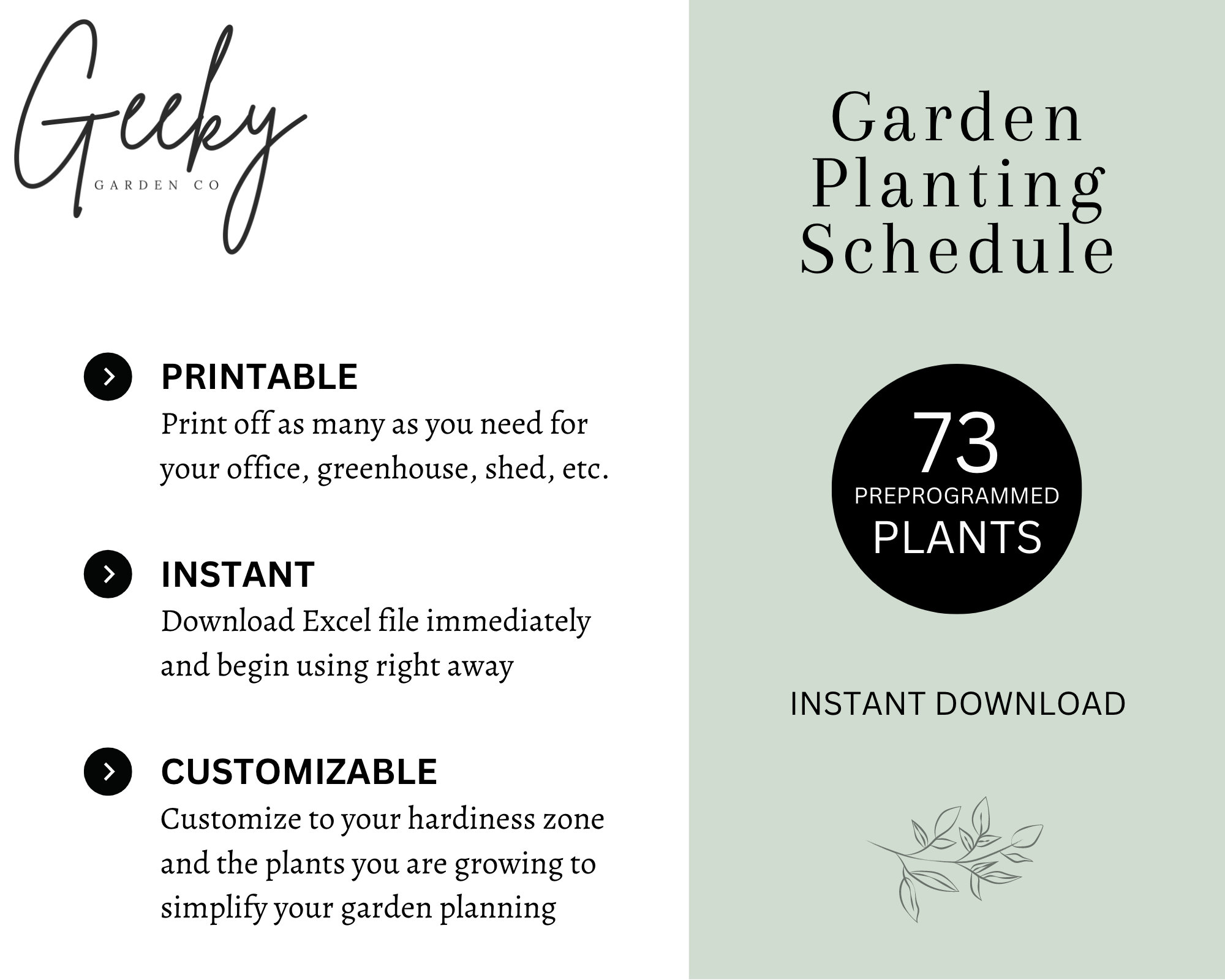 Garden Planner Customizable Planting Schedule Printable Garden Planning ...