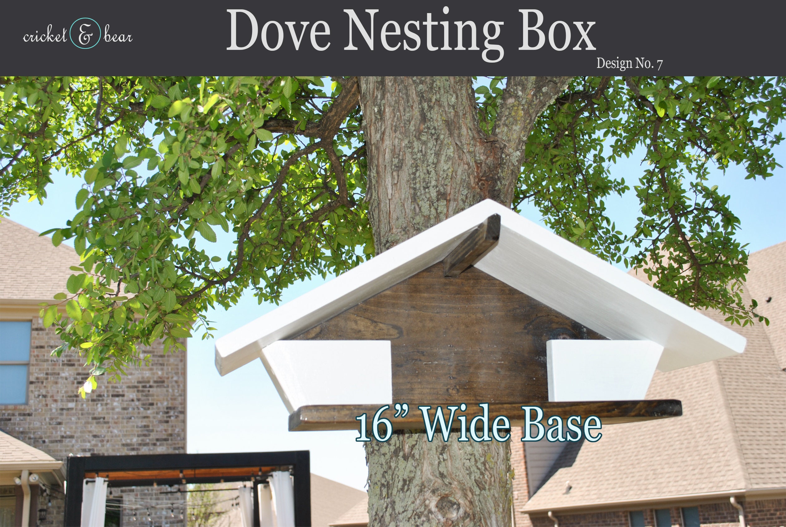 Modern Birdhouse Dove Nest, Handmade Dove Nesting Shelf, Nesting Bird ...