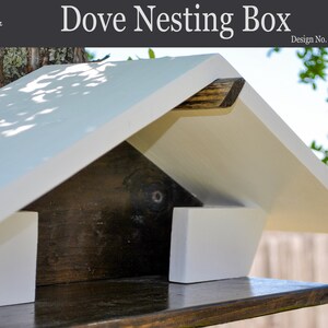 Modern Birdhouse Dove Nest, Handmade Dove Nesting Shelf, Nesting Bird ...