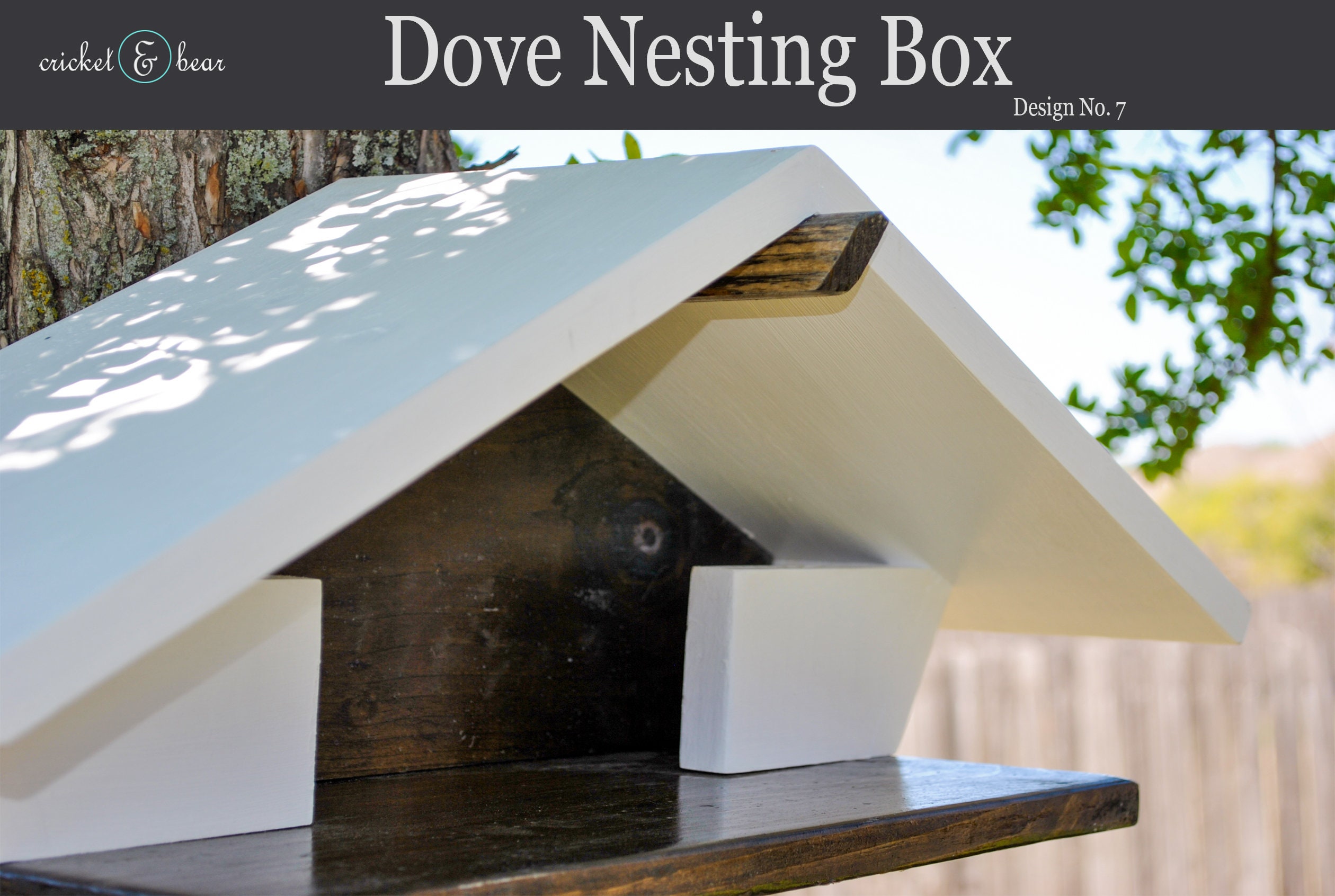 Modern Birdhouse Dove Nest, Handmade Dove Nesting Shelf, Nesting Bird ...