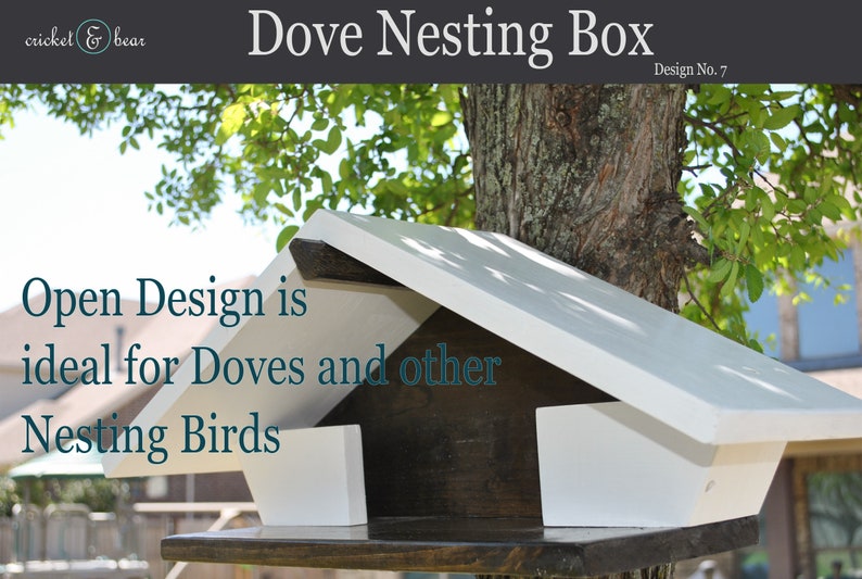 Modern Birdhouse Dove Nest, Handmade Dove Nesting Shelf, Nesting Bird Shelf, Minimalist Modern ...