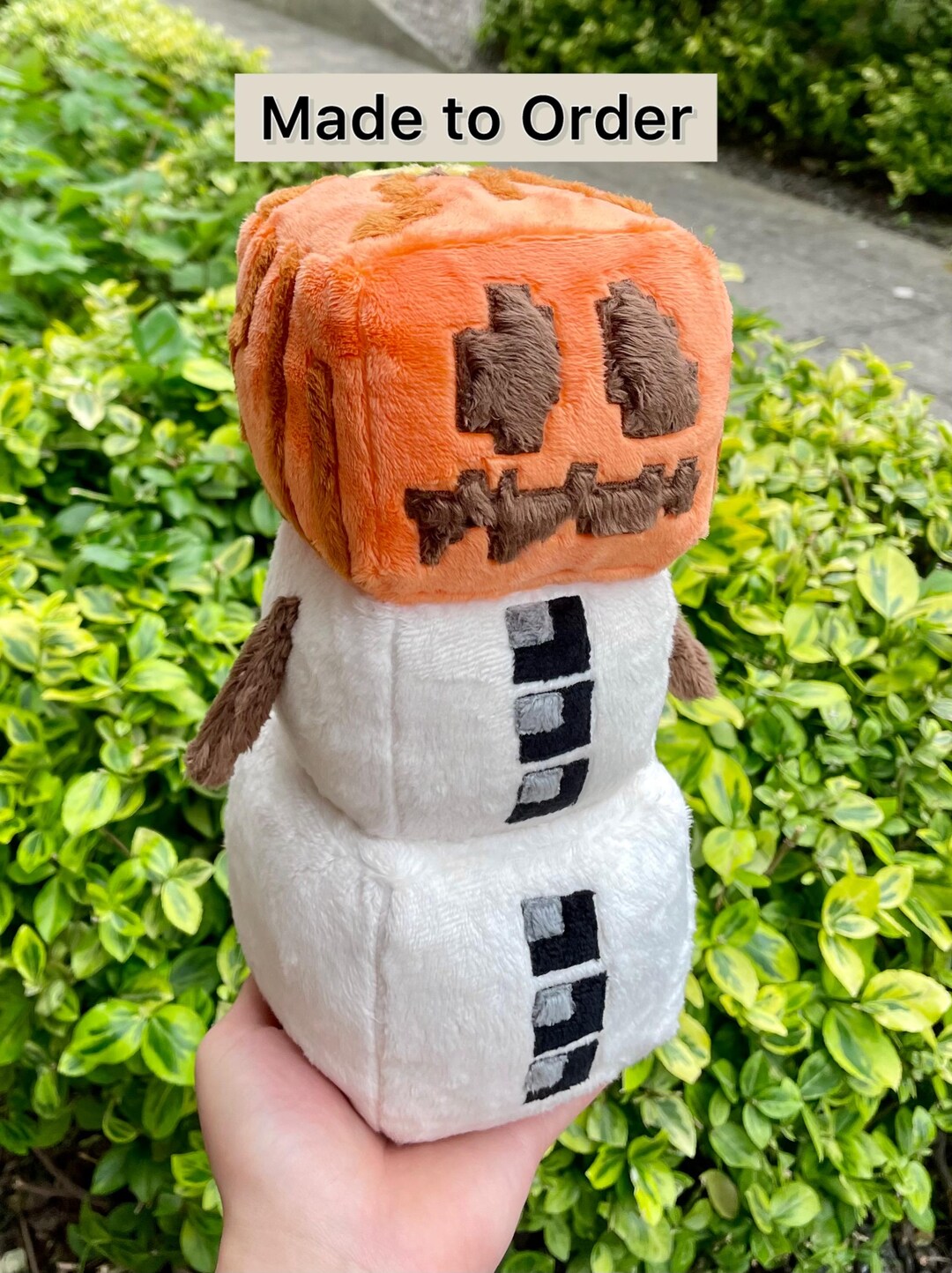 Made to Order Hand Made Plush - Snow Pumpkin Protector Golem, Craft and ...